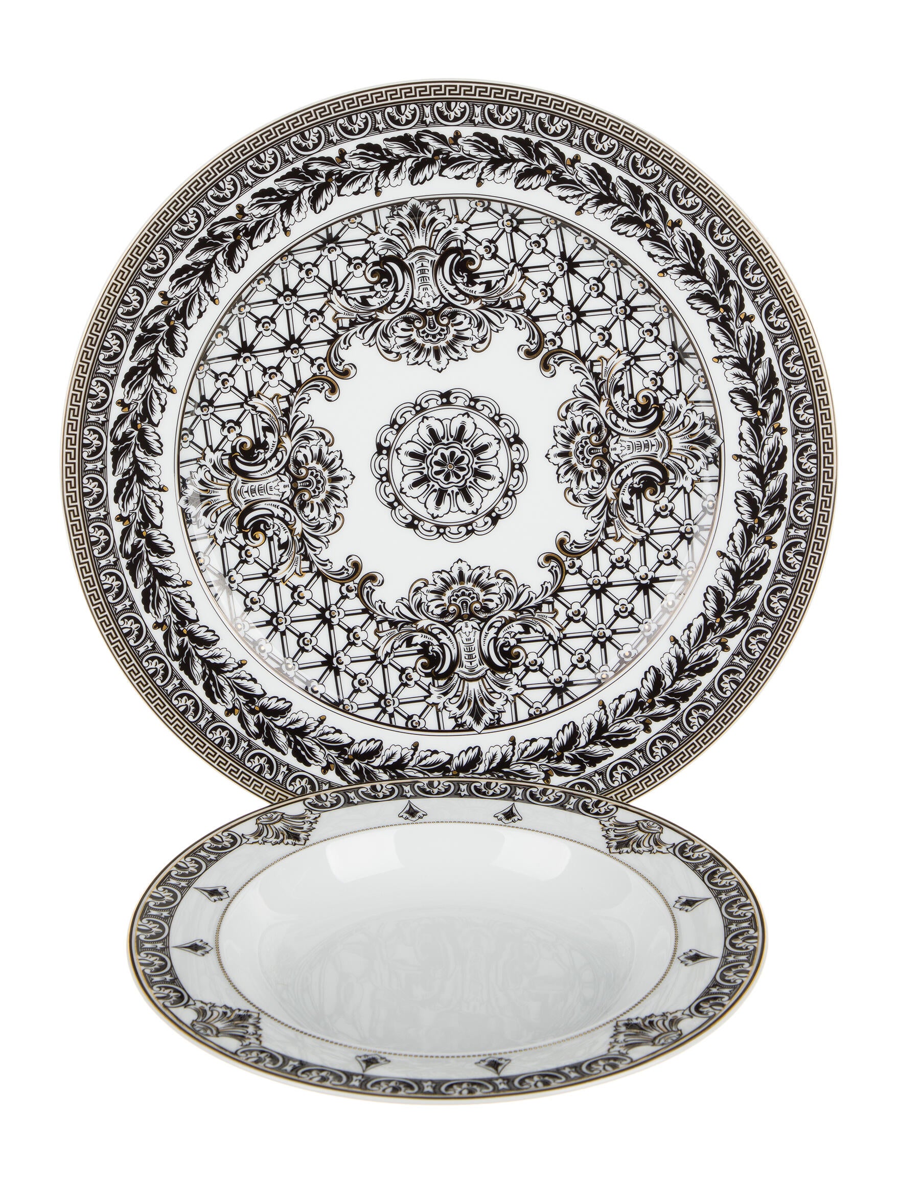 Rosenthal Meets Versace 15-Piece Marqueterie Tableware Set - White, 15 ...