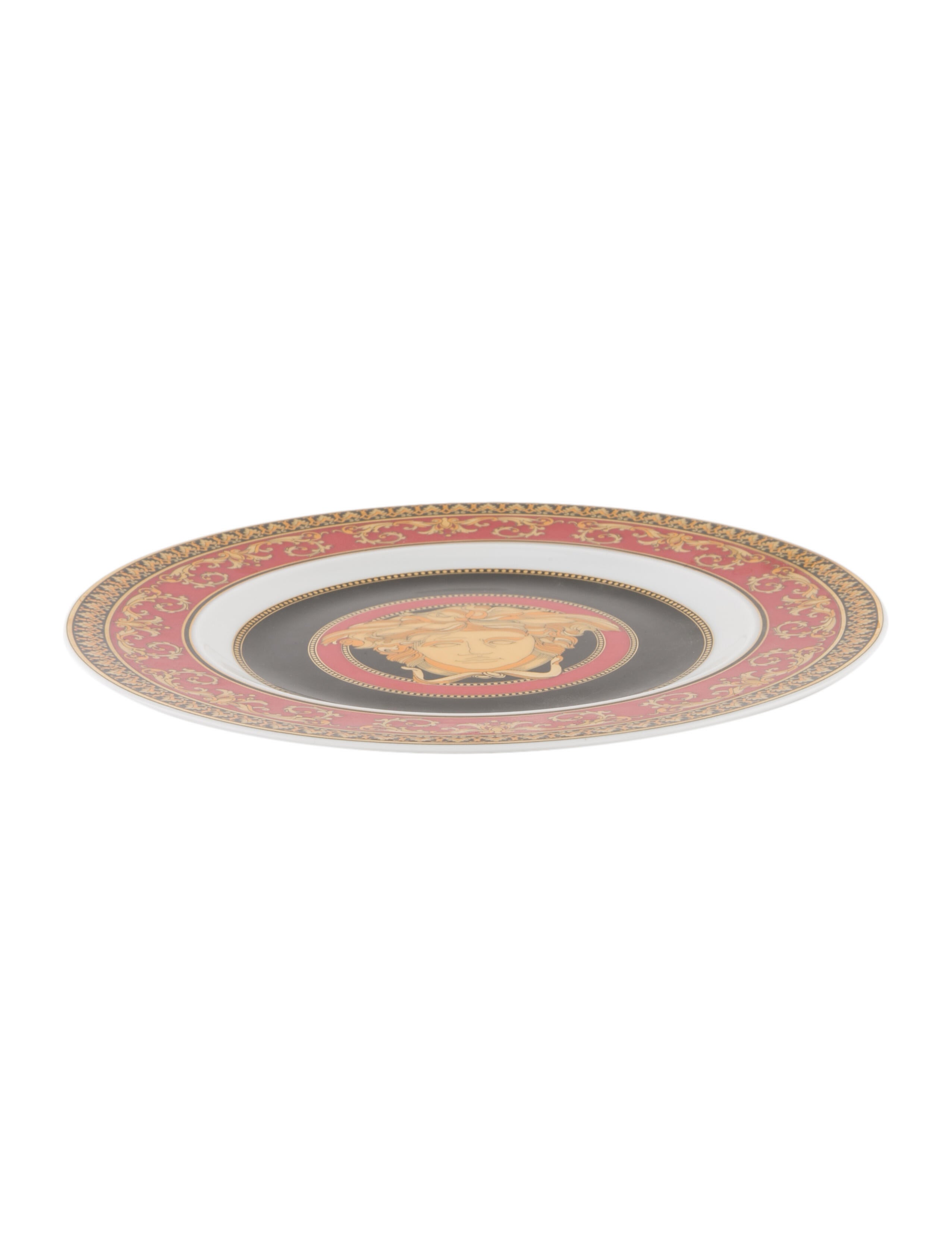 Rosenthal Meets Versace Pair of Medusa Red Bread & Butter Plates ...