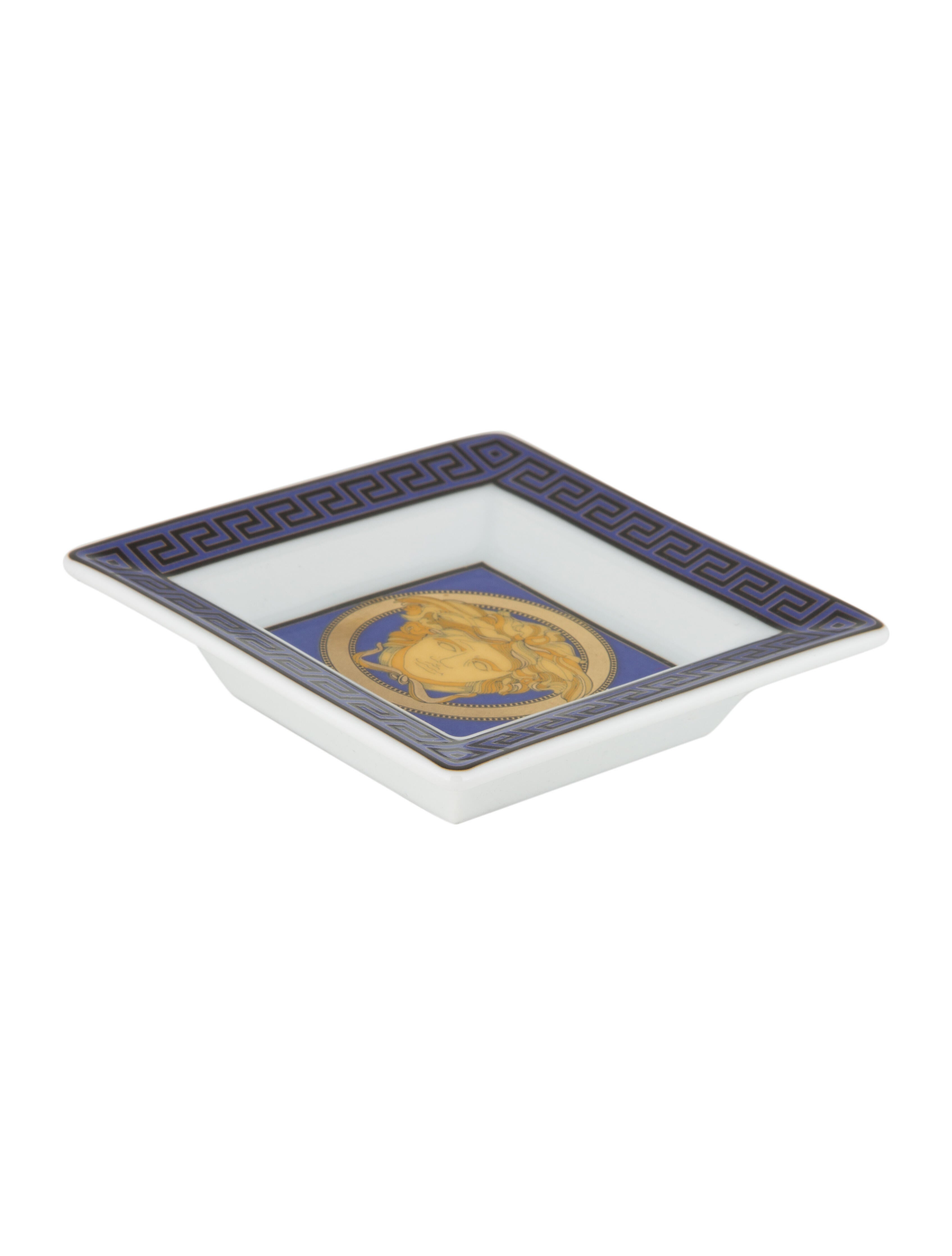 Rosenthal Meets Versace Medusa Trinket Dish - Blue Decorative Accents ...