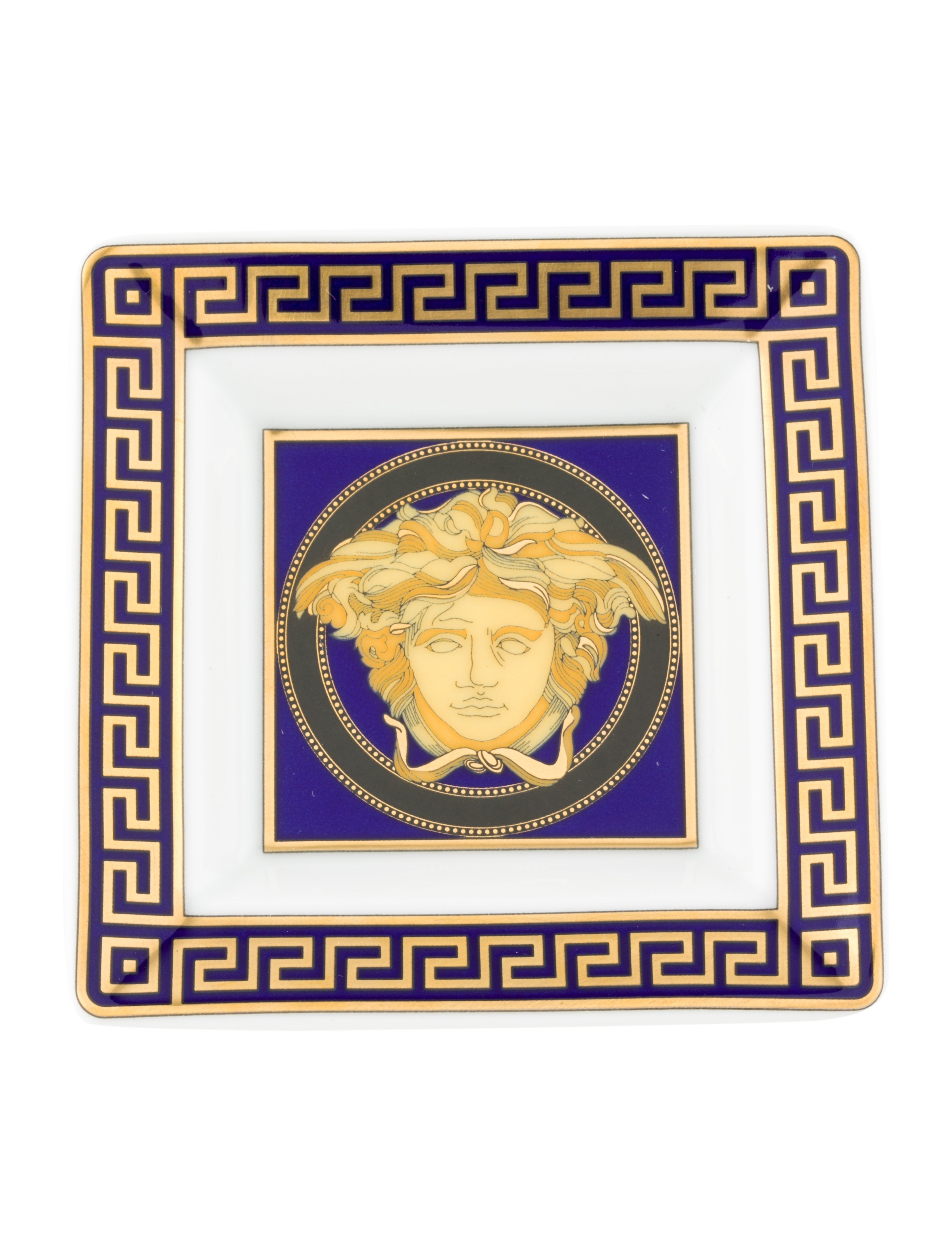 Rosenthal Meets Versace Small Square Medusa Tray - White Decorative ...