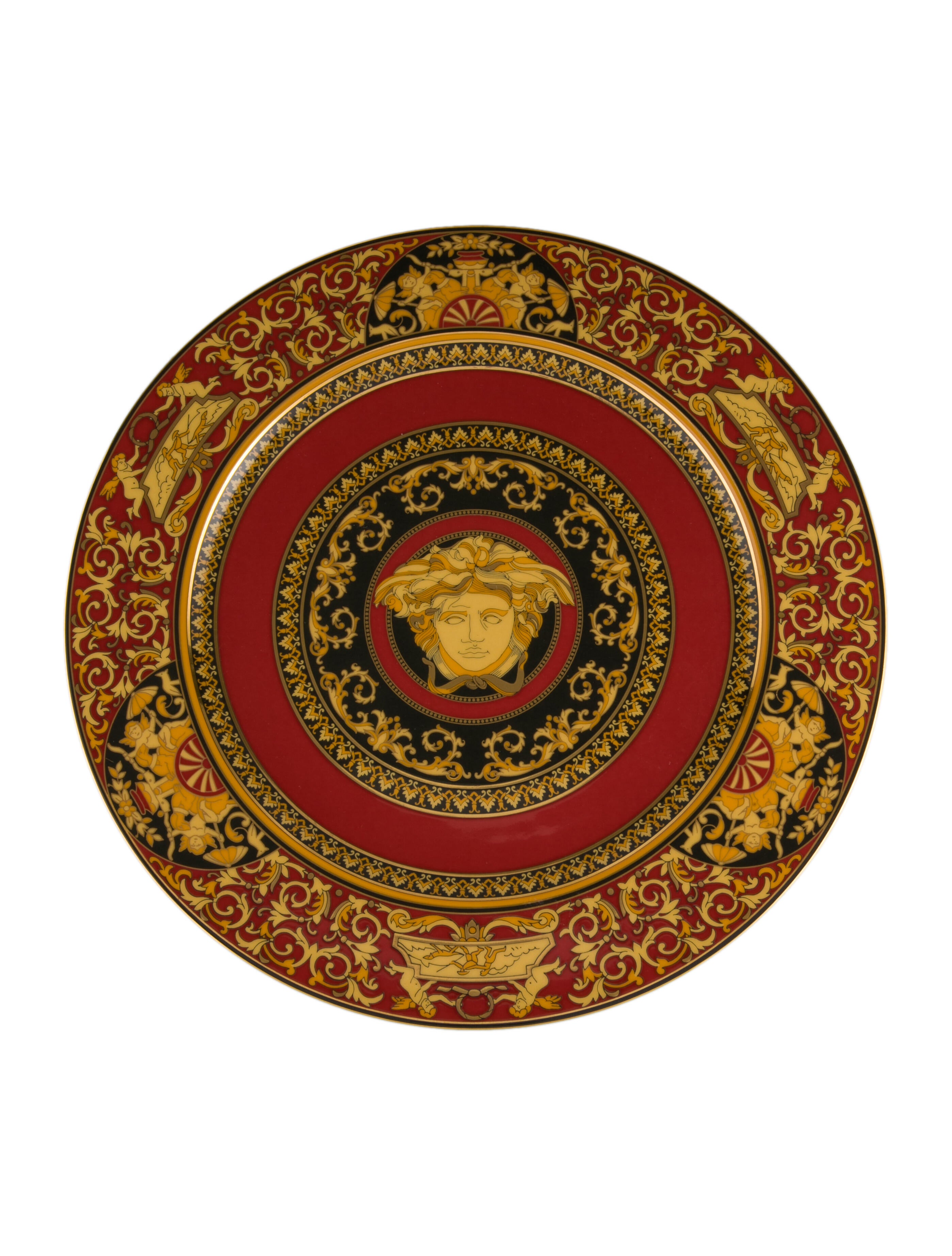 Rosenthal Meets Versace Medusa Red Wall Plate - Red Wall Decor, Decor ...