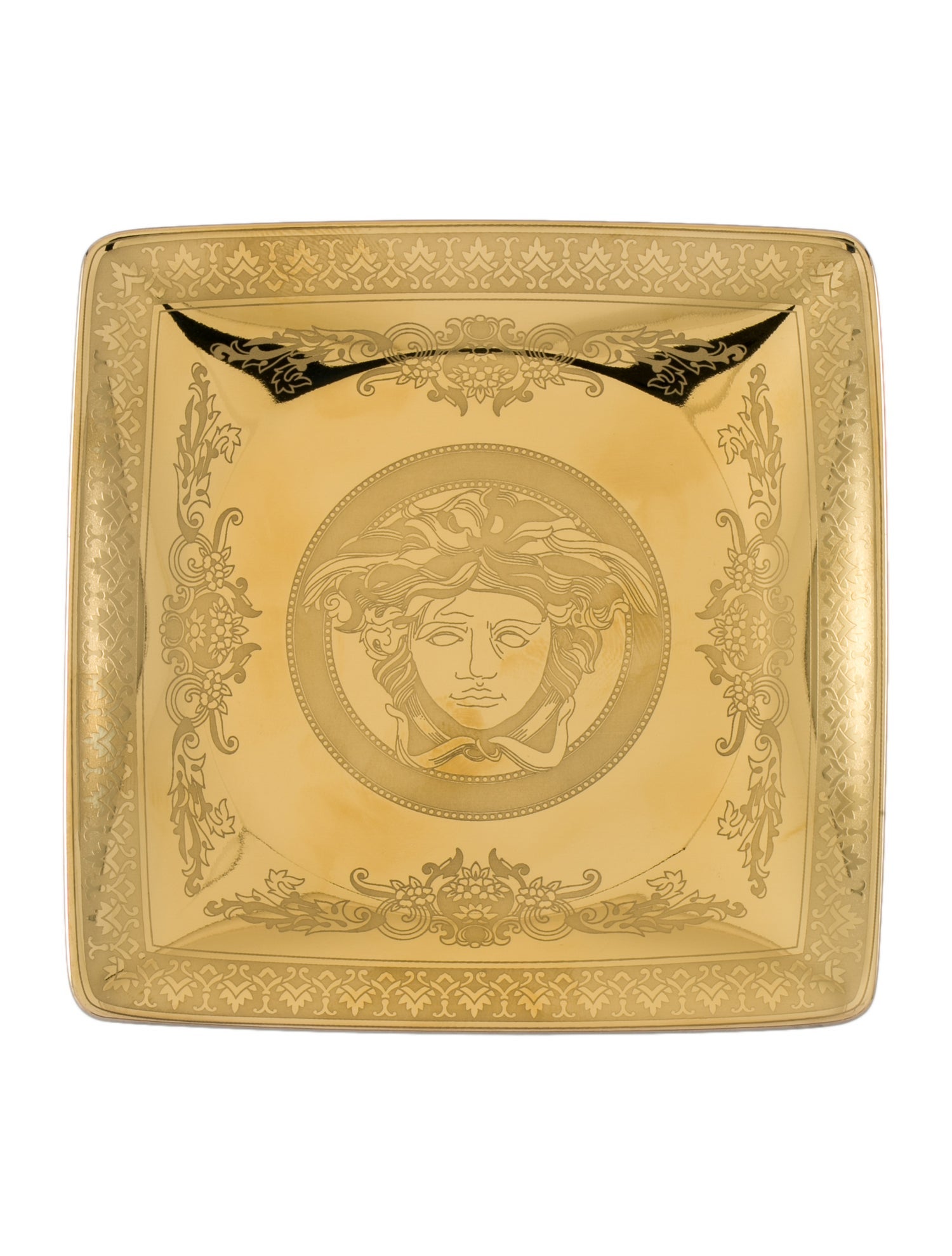 Rosenthal Meets Versace Golden Medusa Canape Dish - Gold Decorative Accents, Decor & Accessories ...