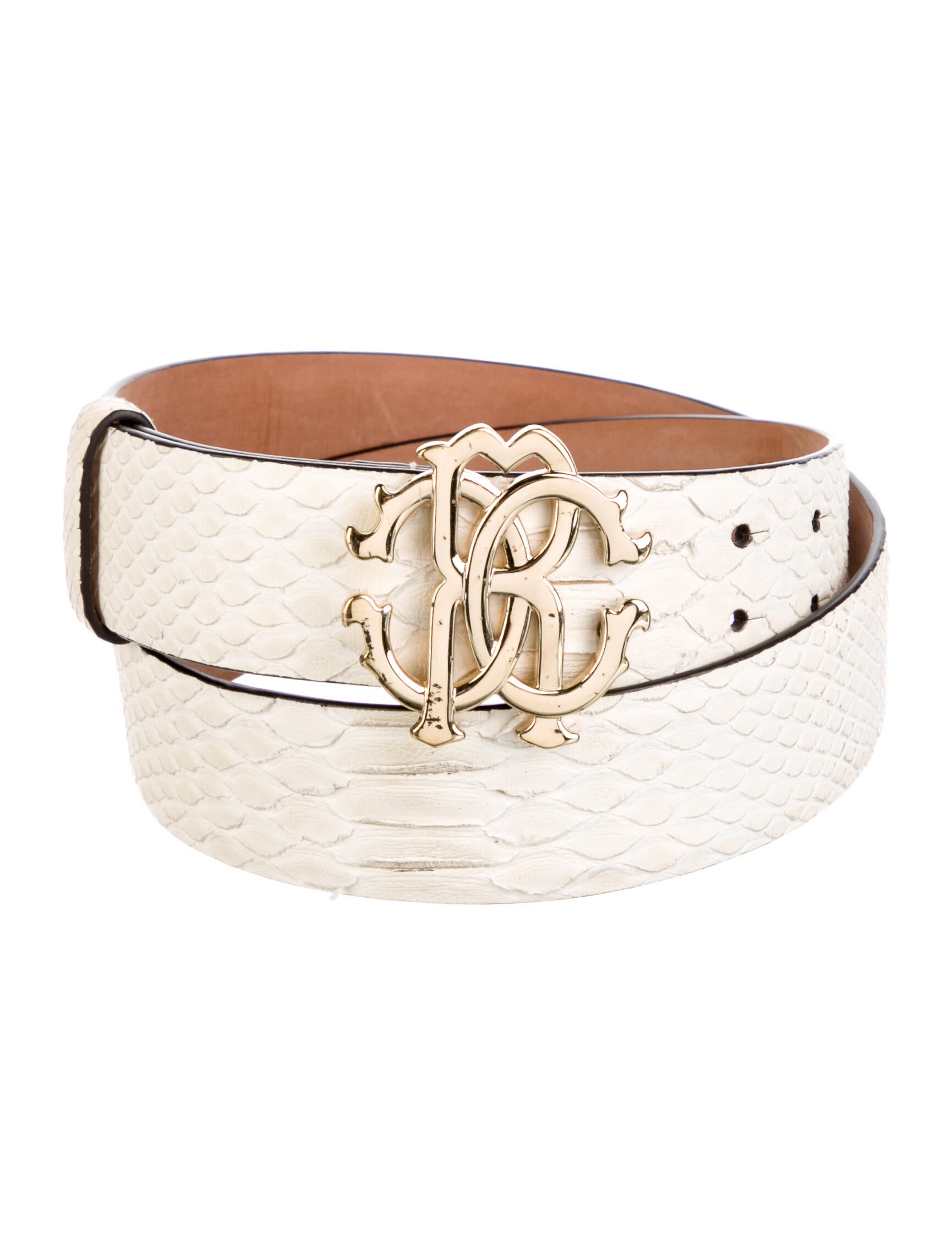 Roberto Cavalli Snakeskin Belt - Neutrals Belts, Accessories ...