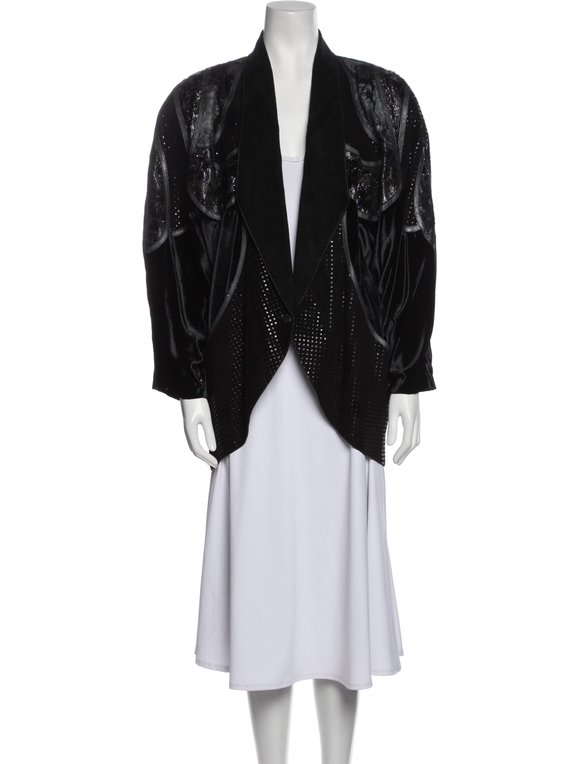 Roberto Cavalli Vintage 1980's Jacket - Black Jackets, Clothing ...