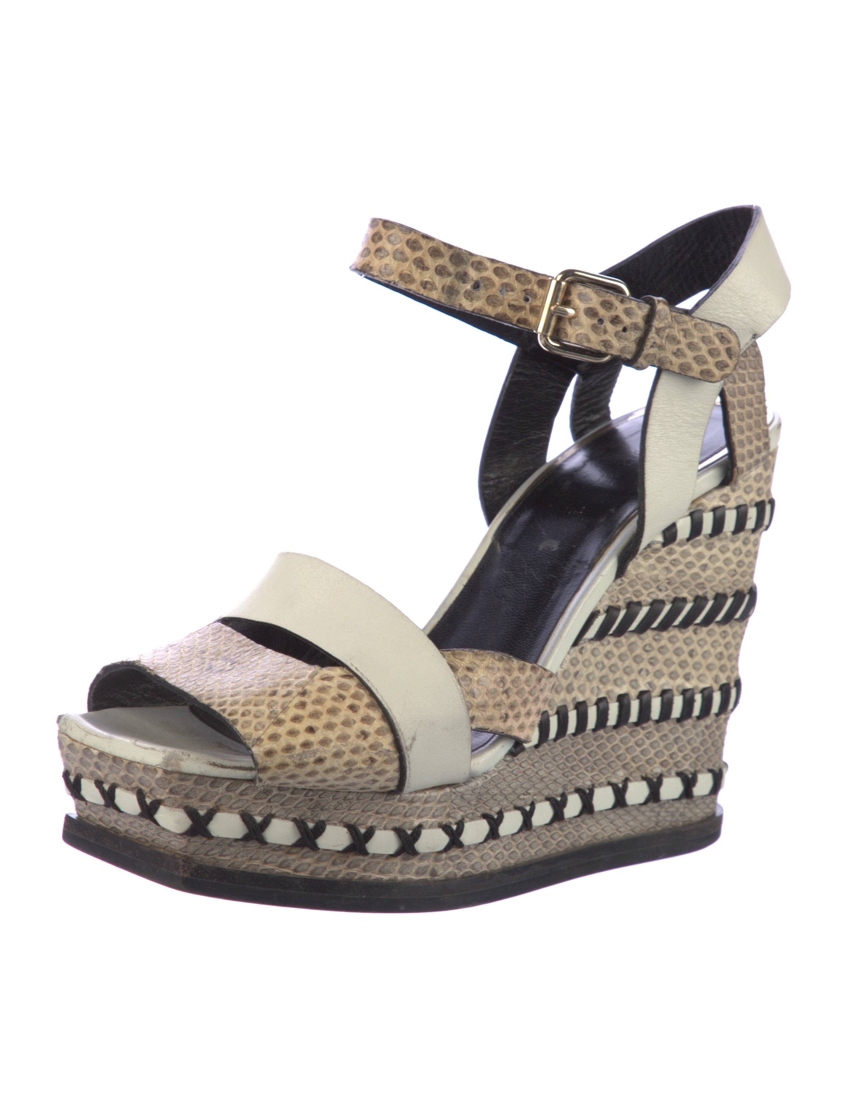 Roberto Cavalli Metallic Embellished Sandals - Gold Sandals, Shoes ...