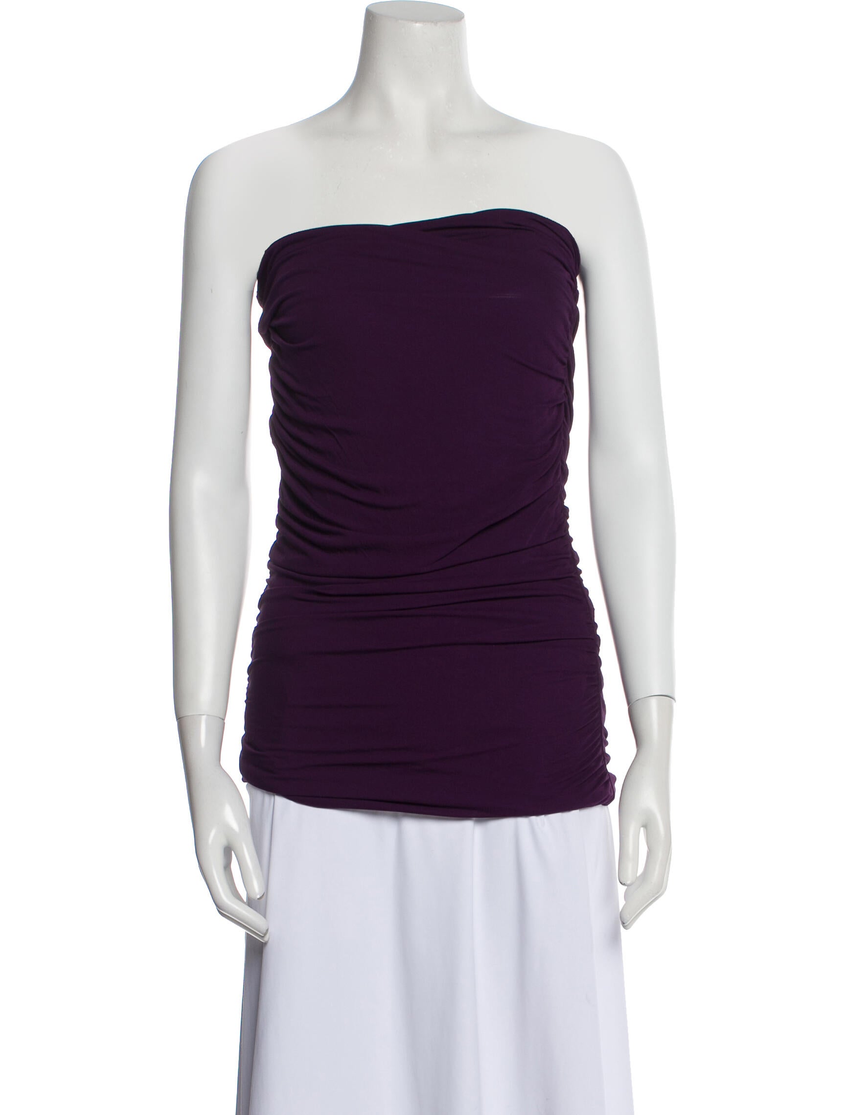 Roberto Cavalli Strapless Tank Top - Purple Tops, Clothing - ROB129476 ...