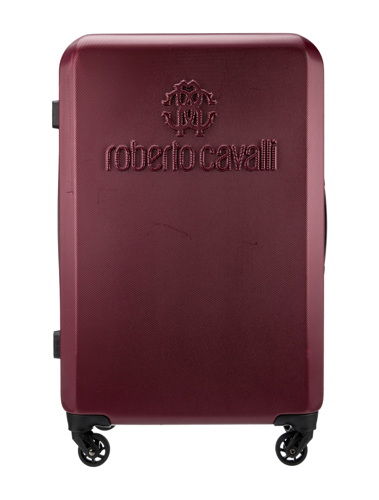 Roberto Cavalli Hard Shell Carry On Suitcase - Burgundy Luggage and ...