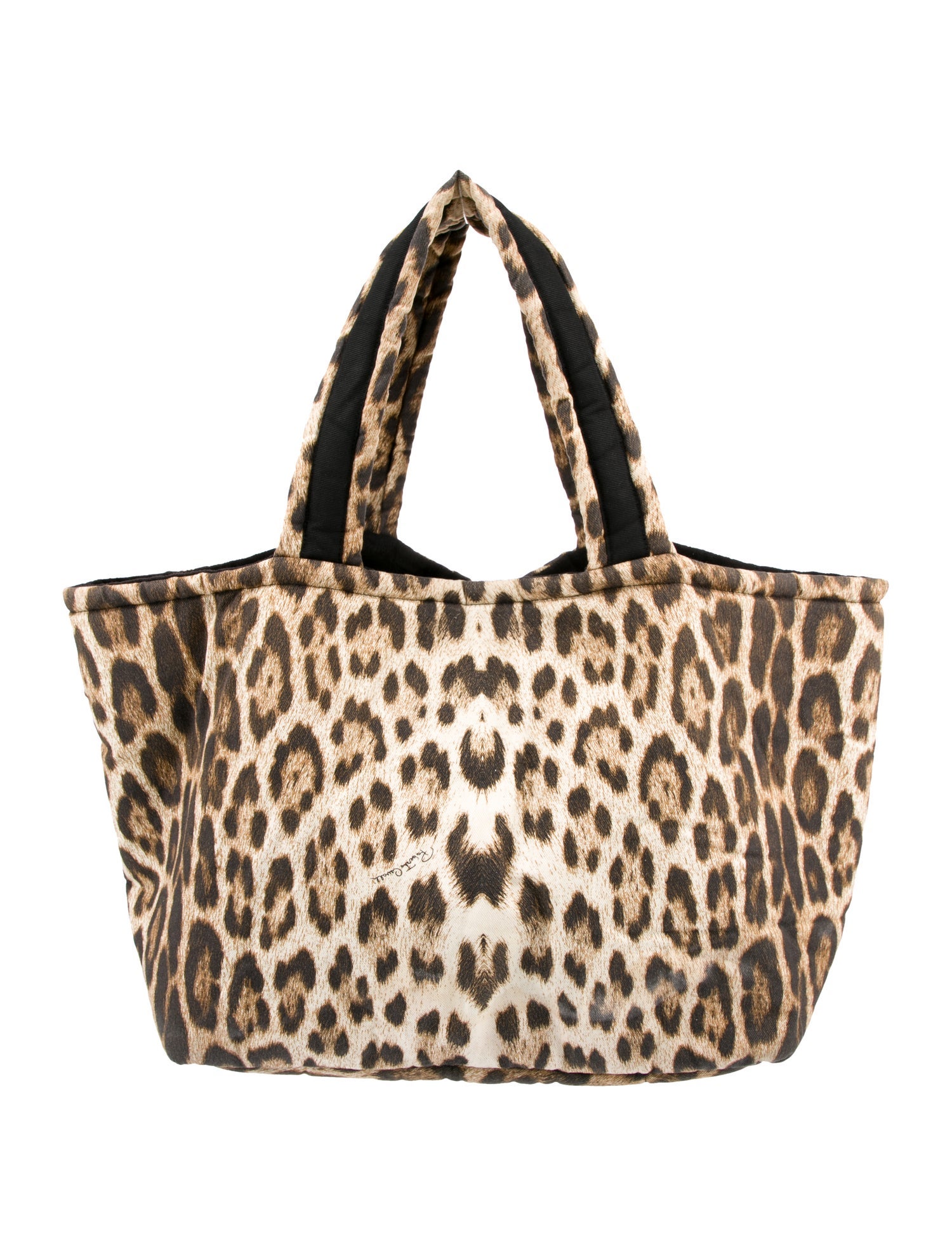 Roberto Cavalli Canvas Tote Bag - Brown Totes, Handbags - ROB139120 ...