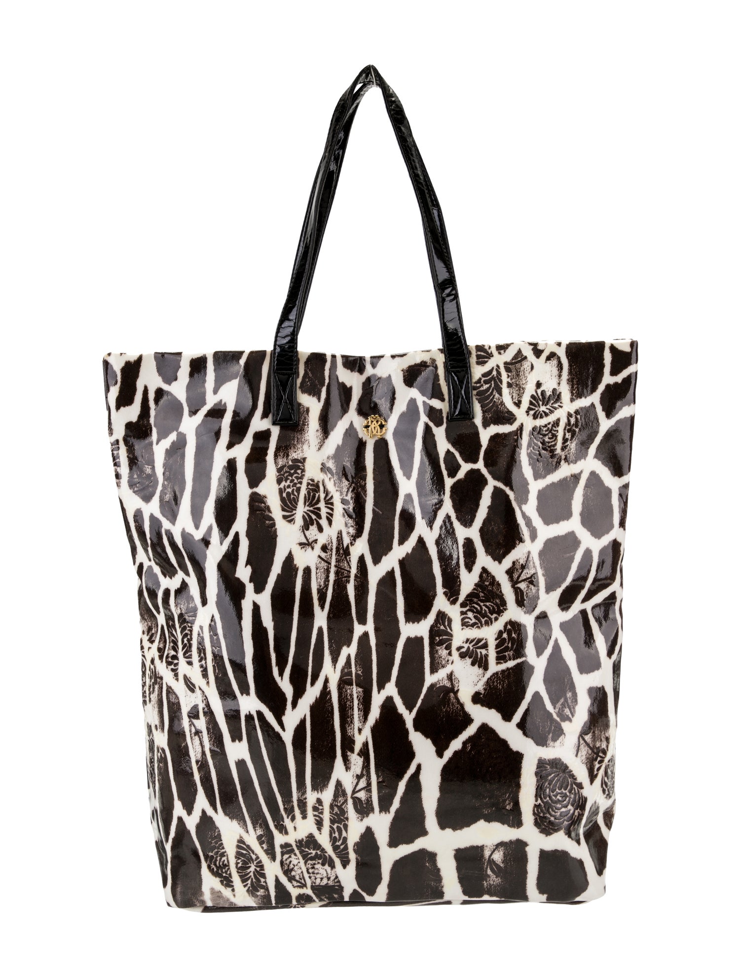 Roberto Cavalli Patent Leather Tote Bag - Brown Totes, Handbags ...