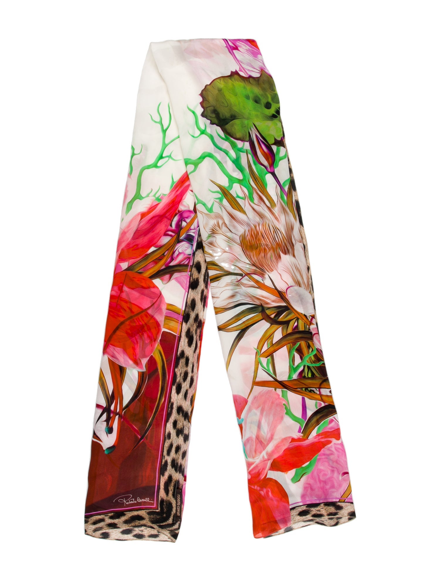 Emilio Pucci Silk Printed Scarf - Green Scarves and Shawls, Accessories ...