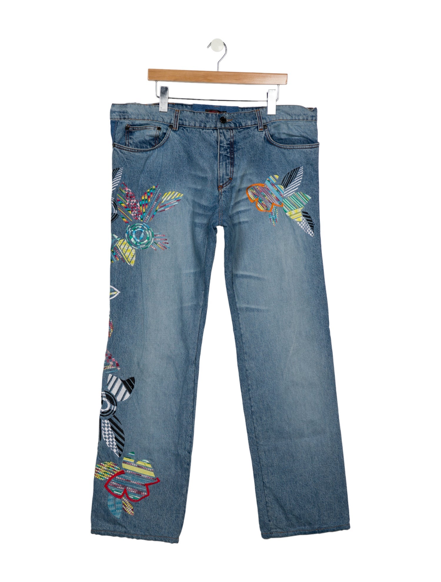 Denim Tears x Levi's Raw Selvedge Cotton Wreath Slim Fit Jeans - Blue ...