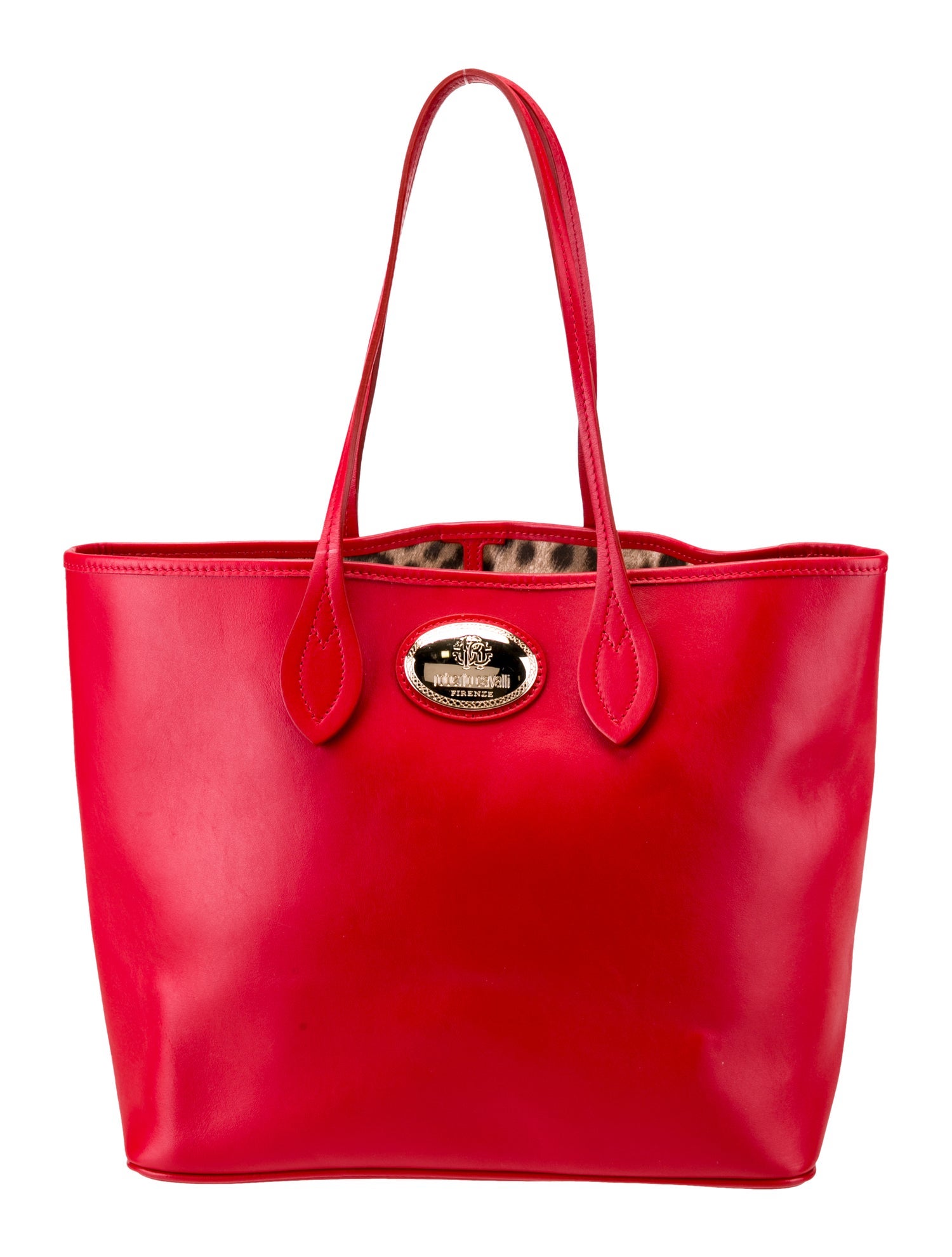 Roberto Cavalli Leather Tote - Red Totes, Handbags - ROB154962 | The ...
