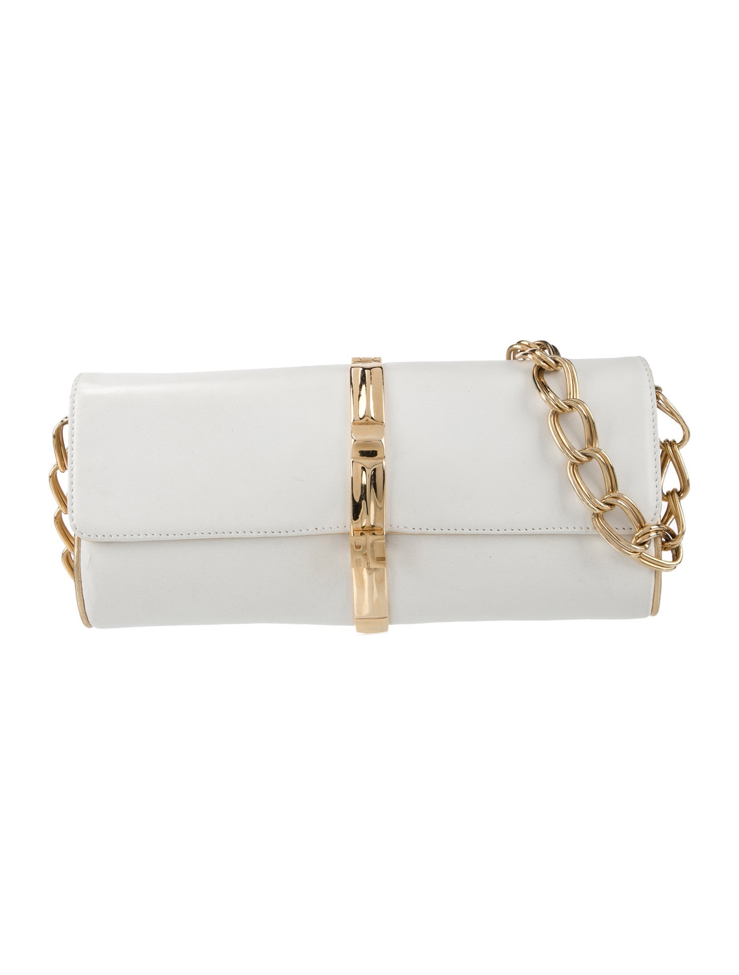 Roberto Cavalli Leather Shoulder Bag - White Shoulder Bags, Handbags ...