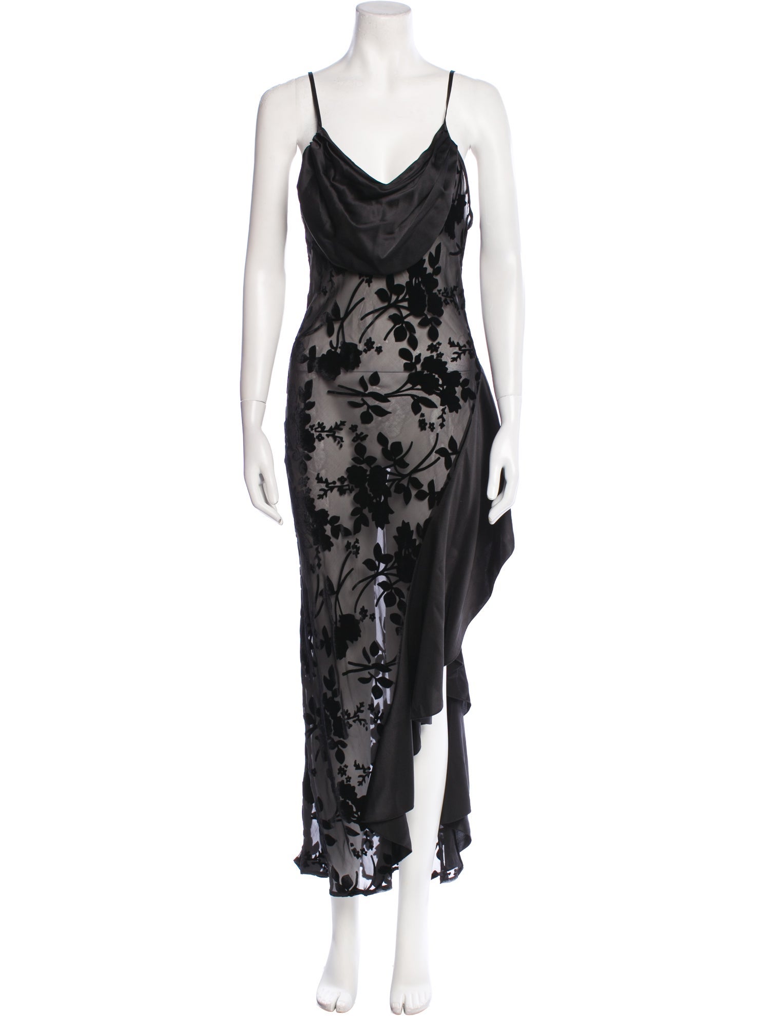 Rodarte Floral Print Long Dress - Black Dresses, Clothing - ROD28278 ...