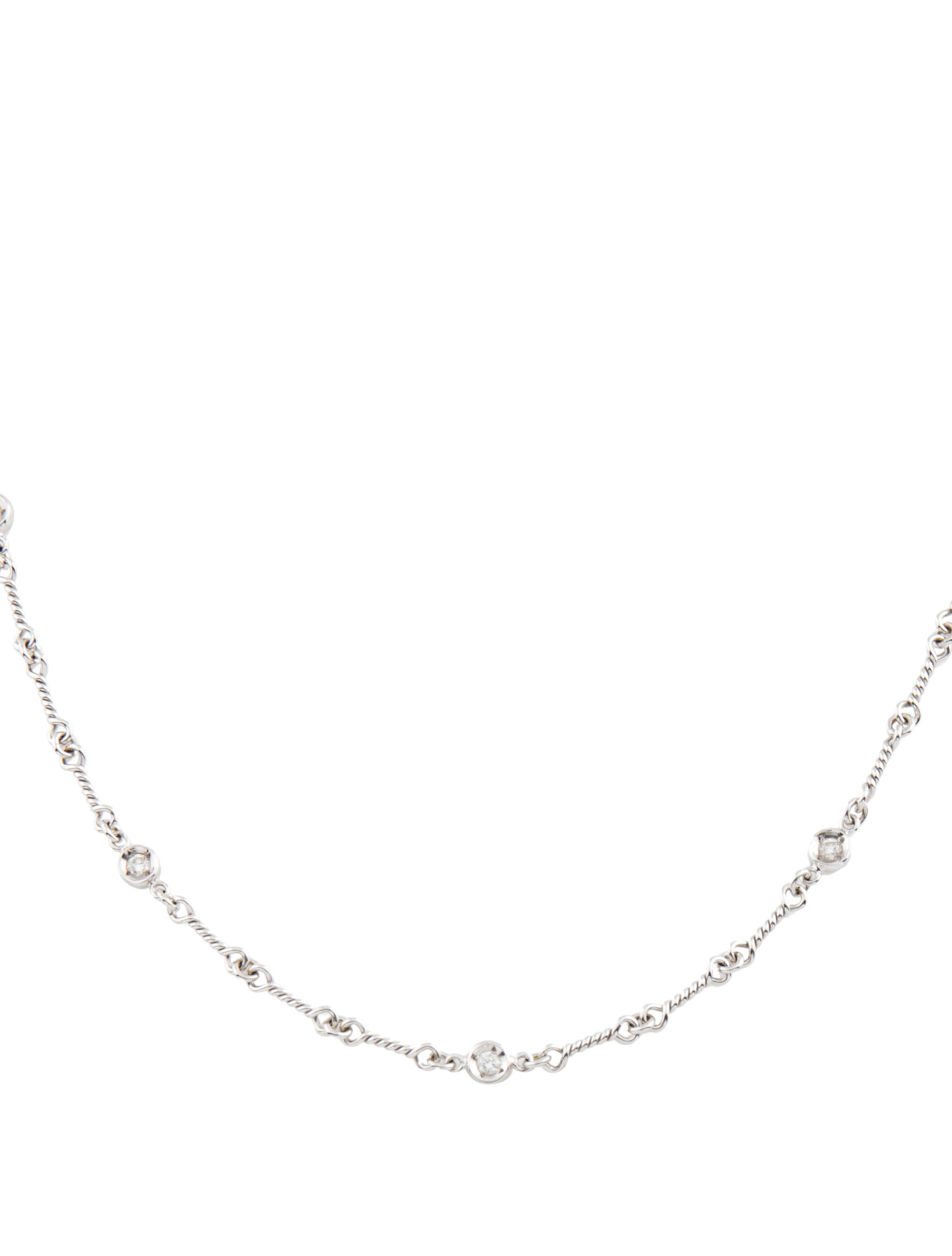Roberto Coin 18K Diamond Dogbone Two-Tone Chain Necklace - Rhodium ...