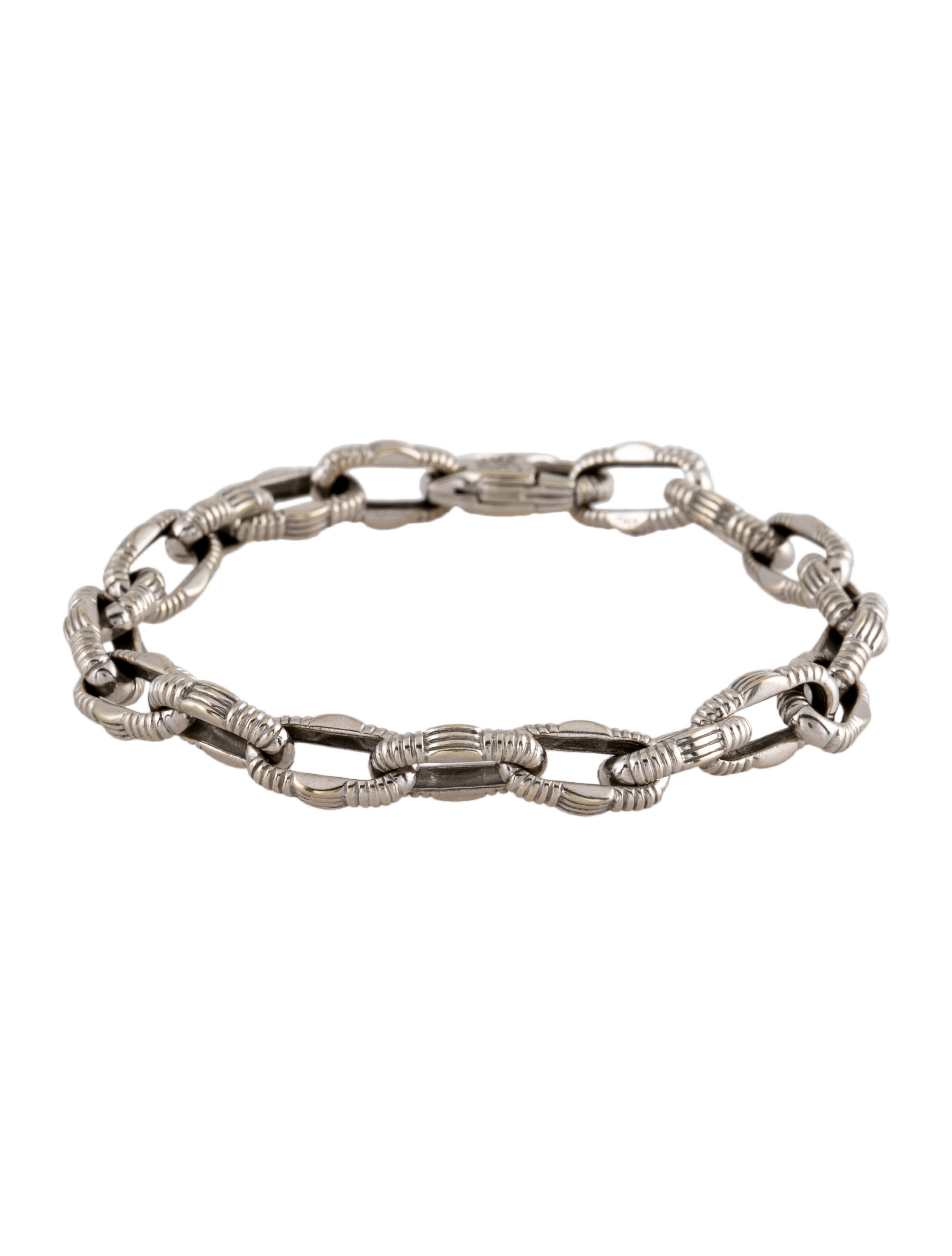 Roberto Coin 18K Textured Oval Link Bracelet - 18K Rose Gold Link ...