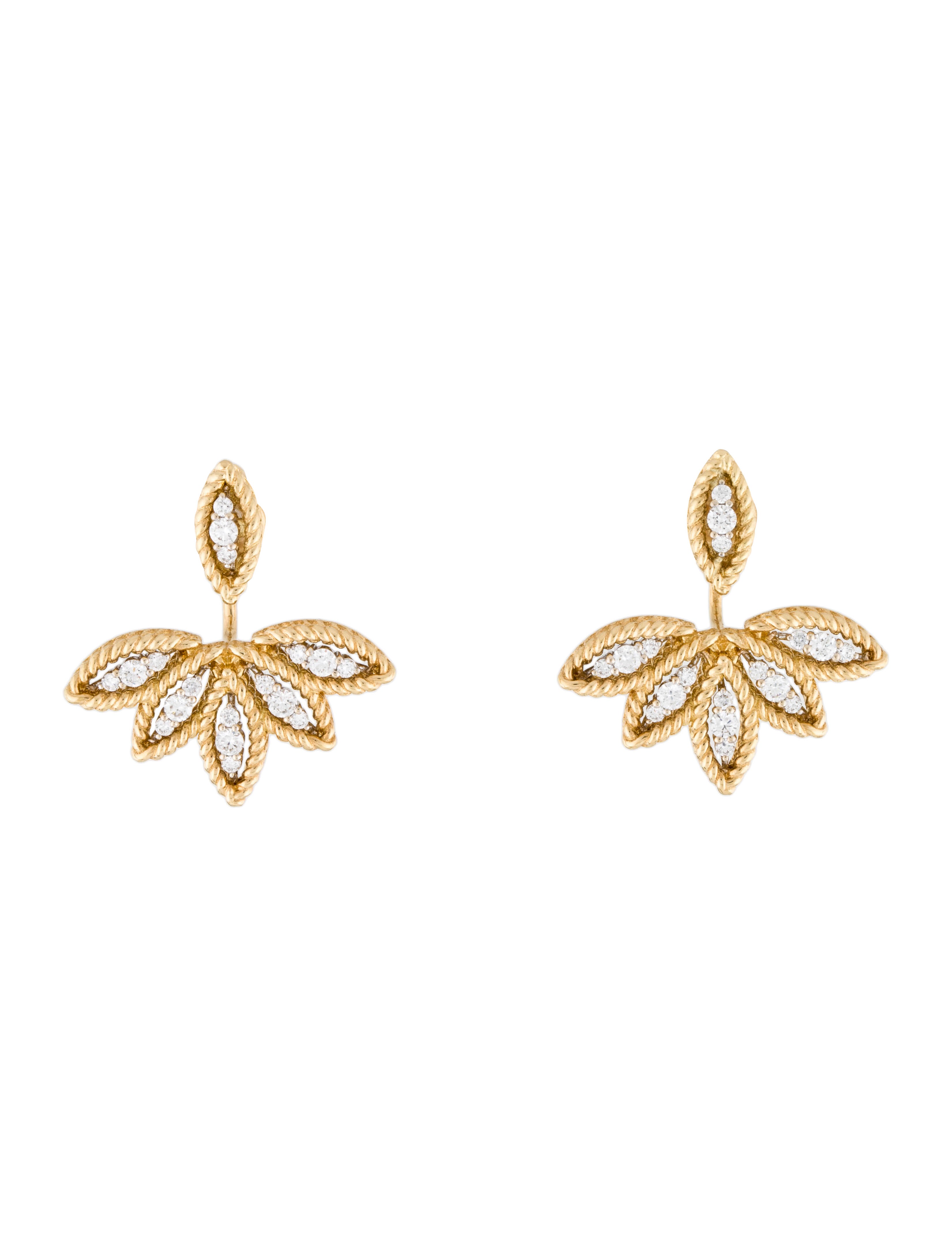 Jacquie Aiche Ice Pick Ear Jacket - Gold, 14K Yellow Gold Earring ...