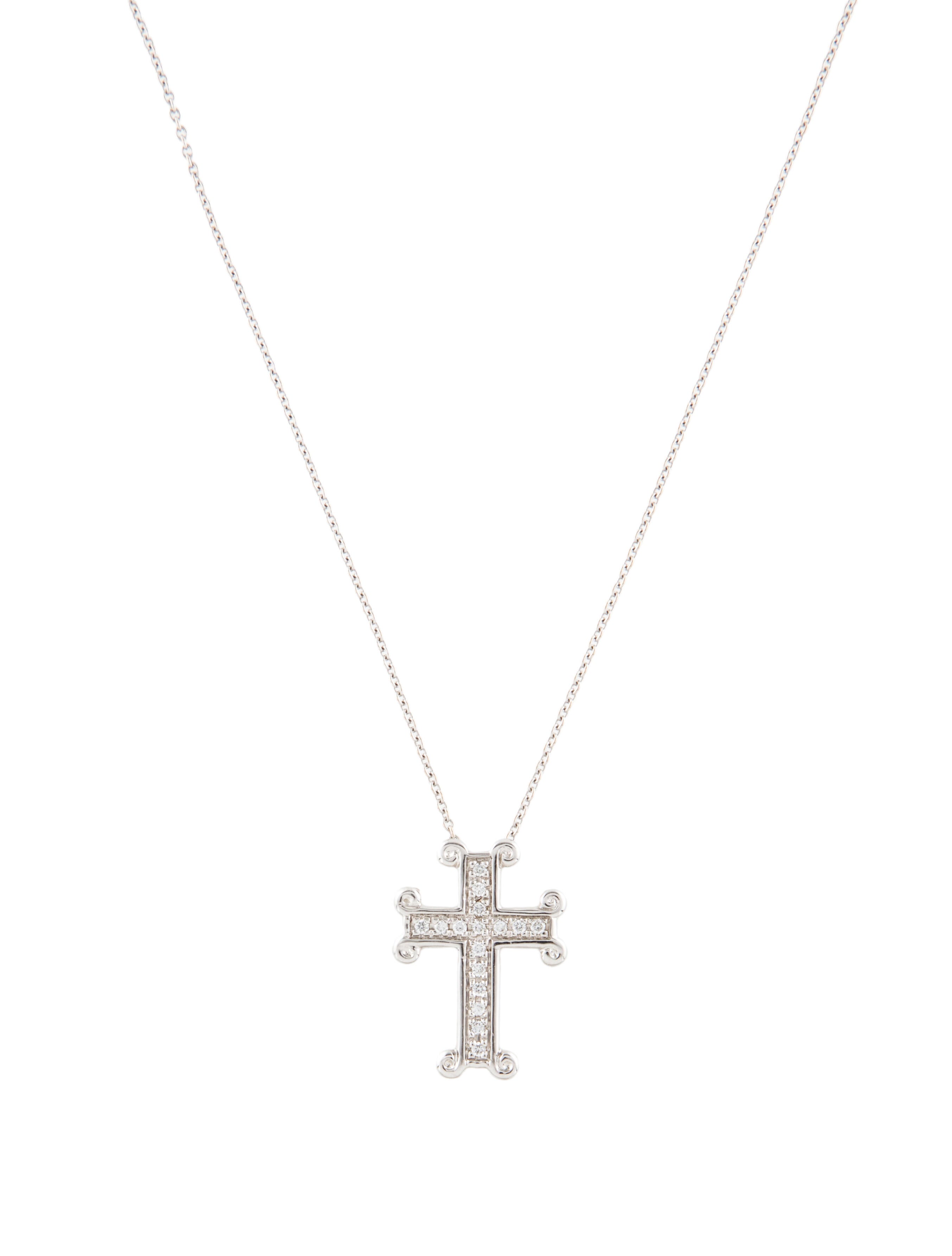 Roberto Coin 18K Diamond Cursive Letter M Pendant Necklace - 18K White ...