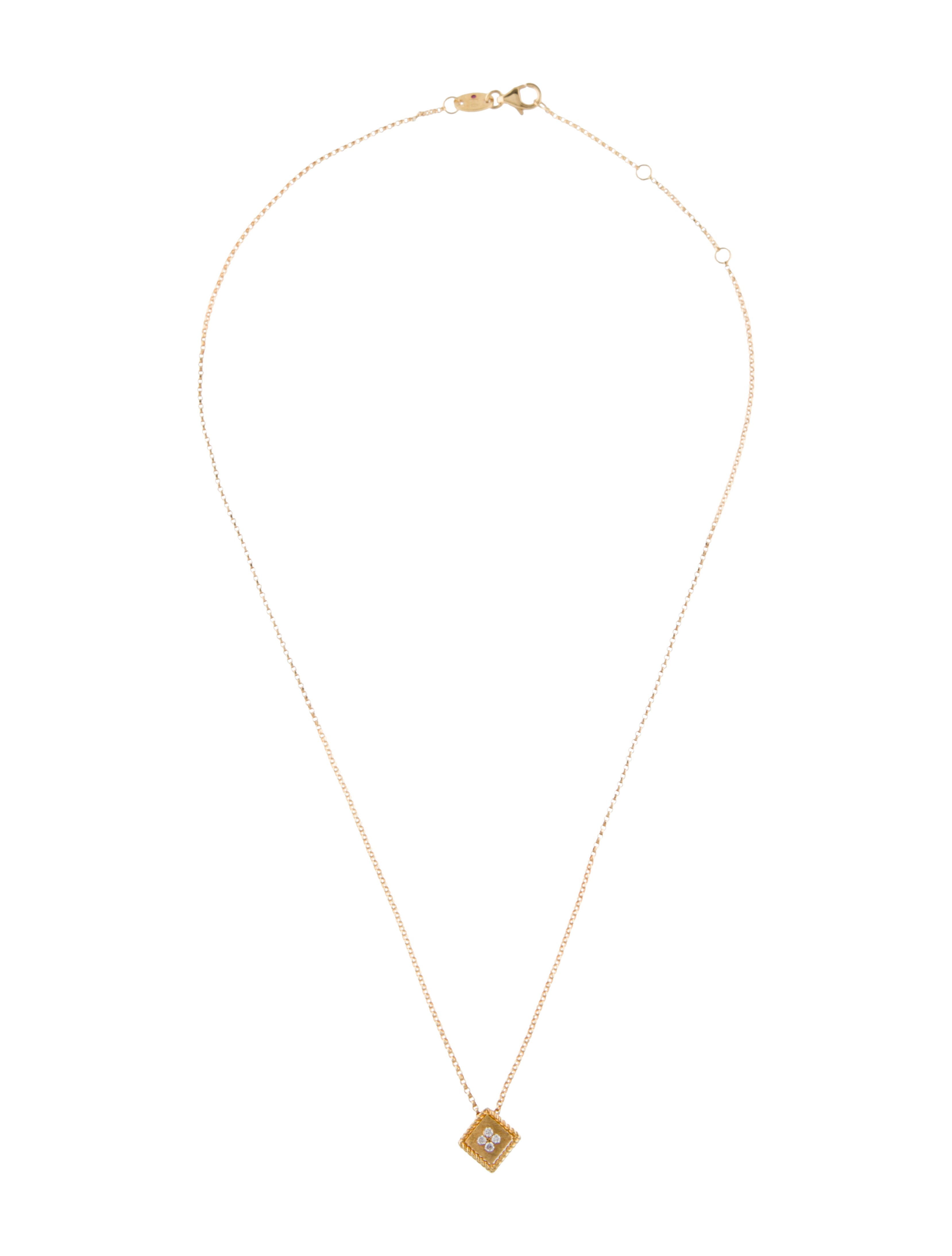 Roberto Coin 18K Diamond Cursive Letter M Pendant Necklace - 18K White ...