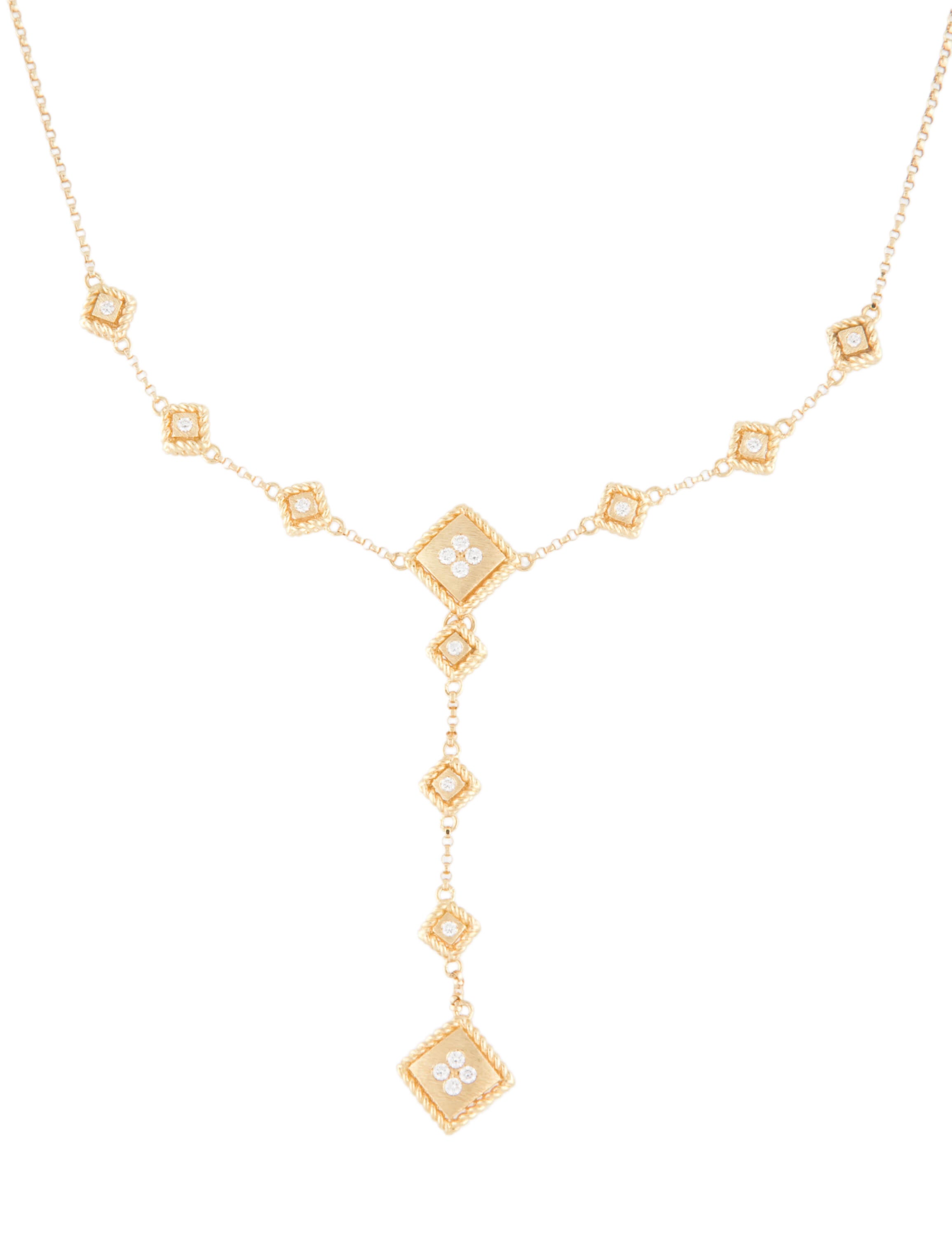 Roberto Coin 18K Diamond Palazzo Ducale Lariat Necklace - 18K Yellow ...