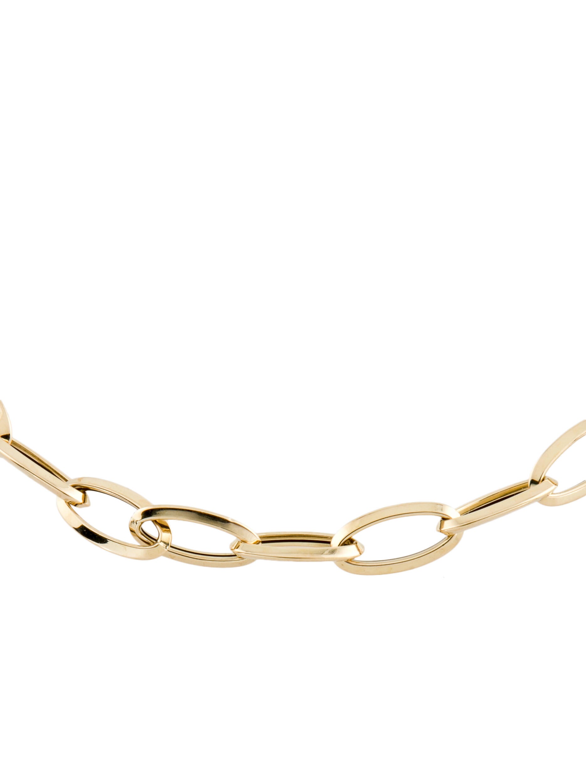 Roberto Coin 18K Knife Edge Oval Link Chain Necklace - Chain, Necklaces ...