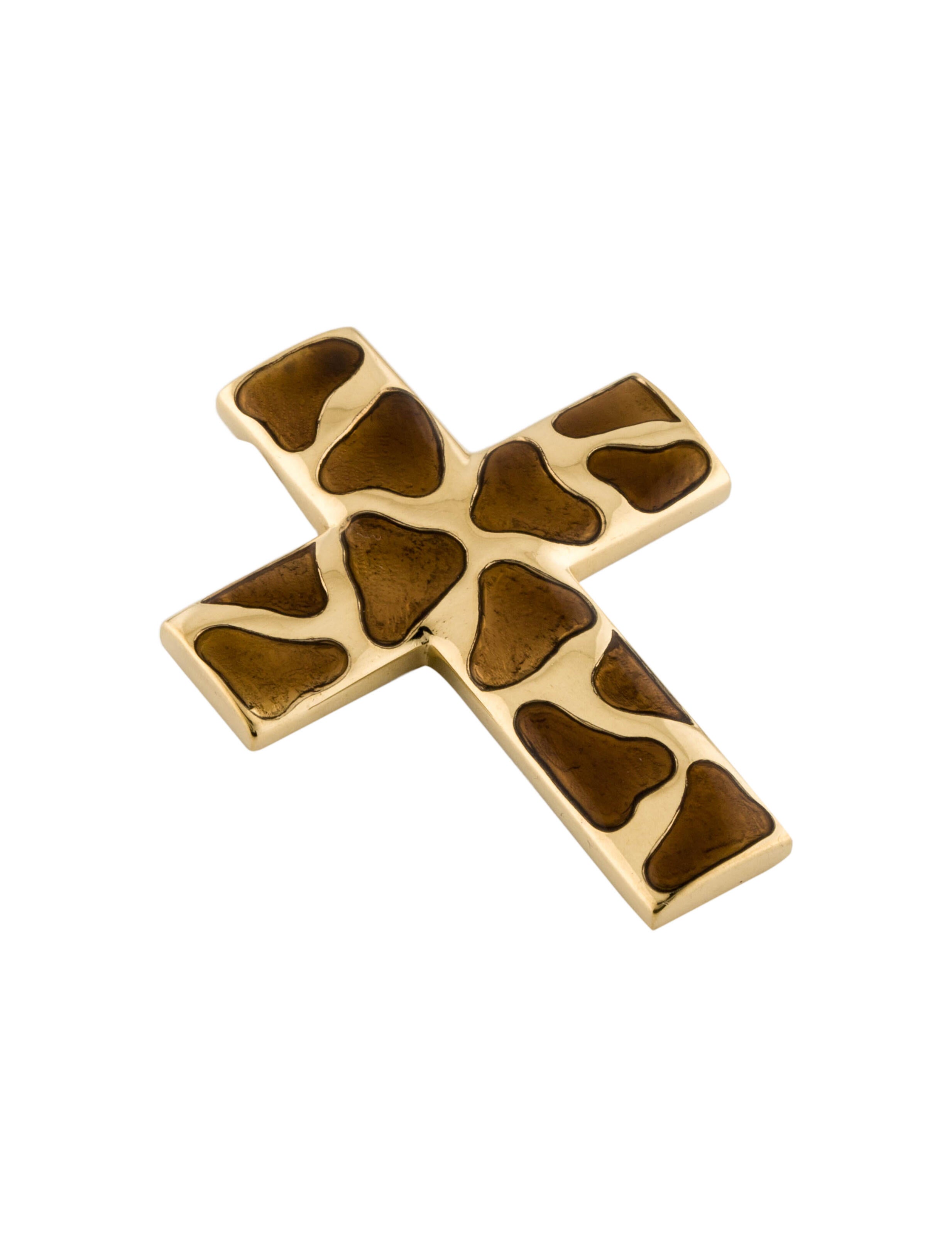 Roberto Coin 18K Enamel Animalier Giraffe Cross Pendant - Pendant ...