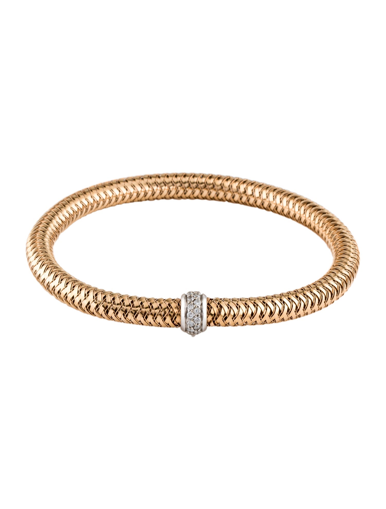 Roberto Coin 18K Diamond Primavera Stretch Bracelet - 18K Rose Gold ...