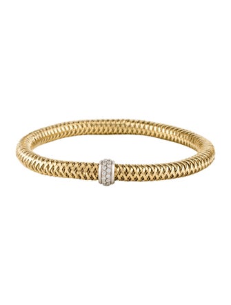 Roberto Coin 18K Diamond Primavera Station Flex Bracelet - 18K Yellow ...