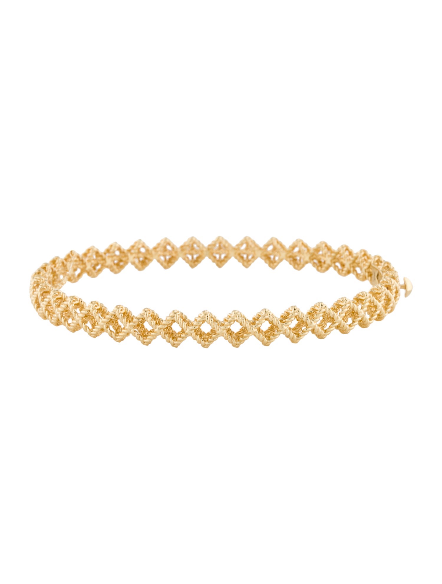 Roberto Coin 18K Roman Barocco Single Row Diamond Bangle Bracelet - 18K ...