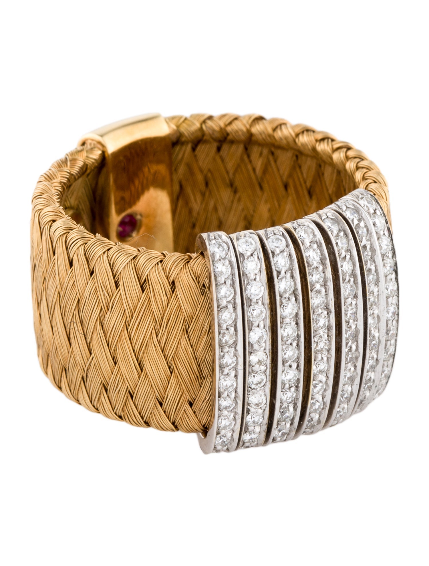 Roberto Coin 18K Diamond Primavera Band - 18K Yellow Gold Band, Rings ...