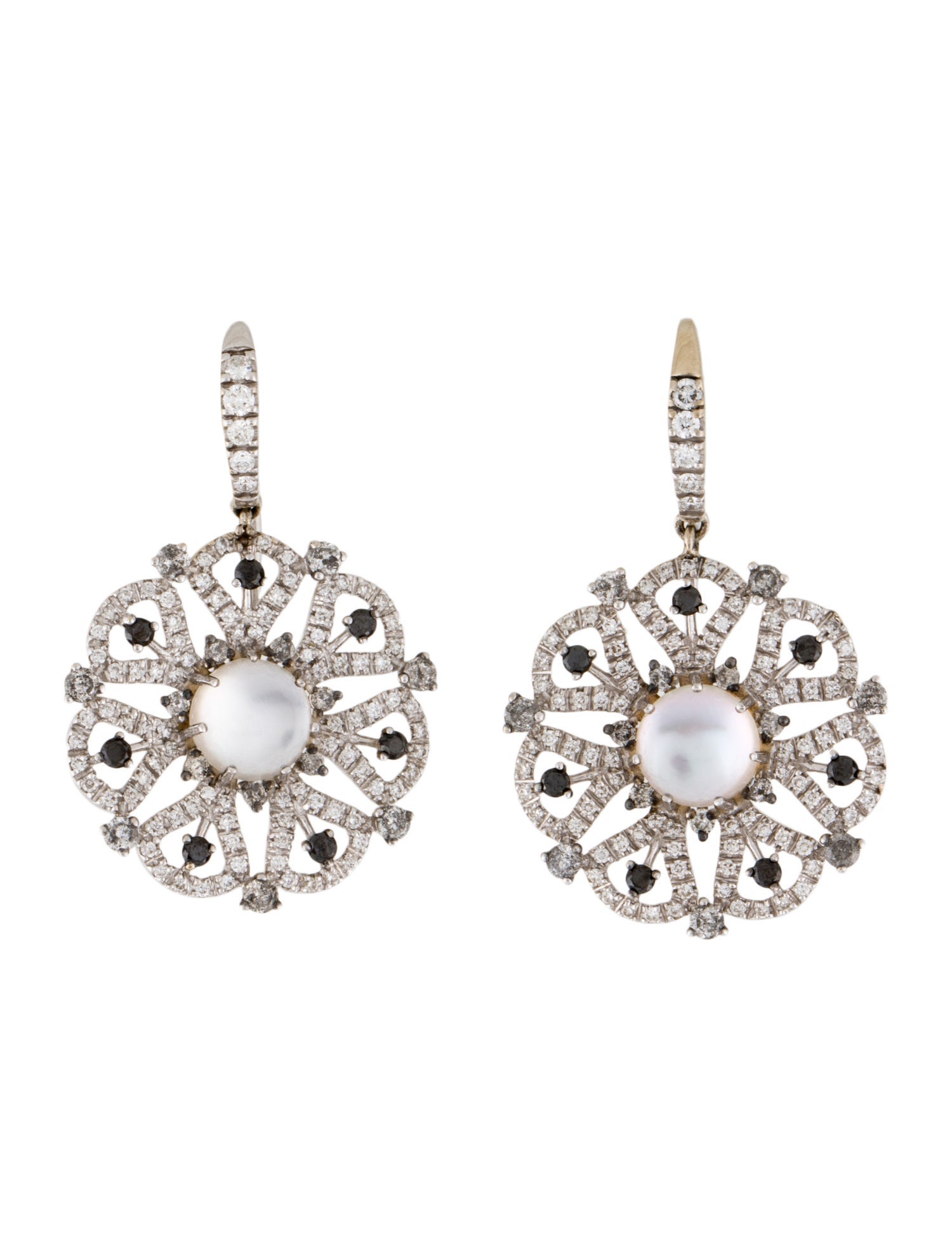 Roberto Coin 18K Quartz & 1.97ctw Diamond Margherita Drop Earrings - 18K White Gold Drop ...