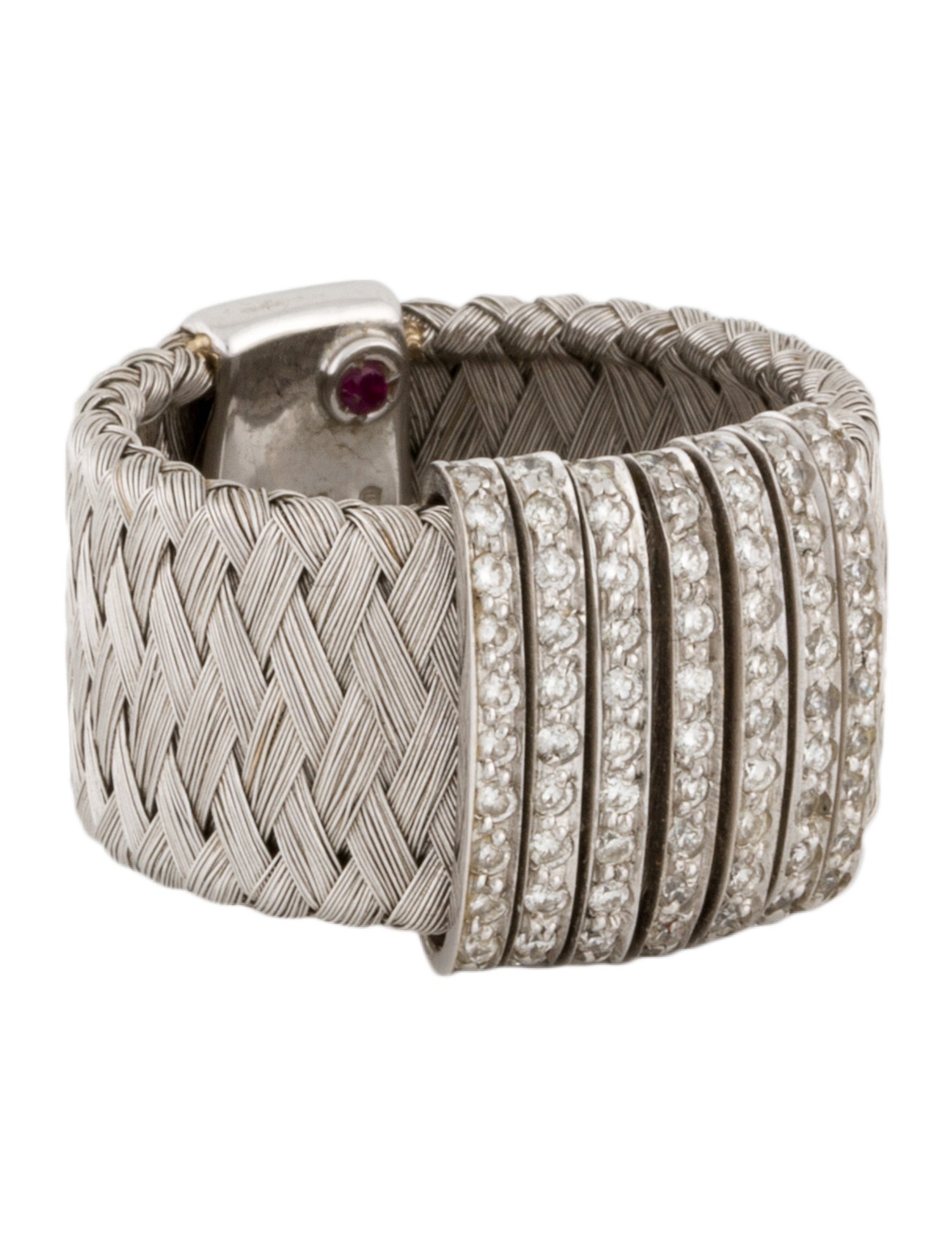 Roberto Coin 18K Diamond Primavera Band - Rhodium-Plated 18K White Gold ...