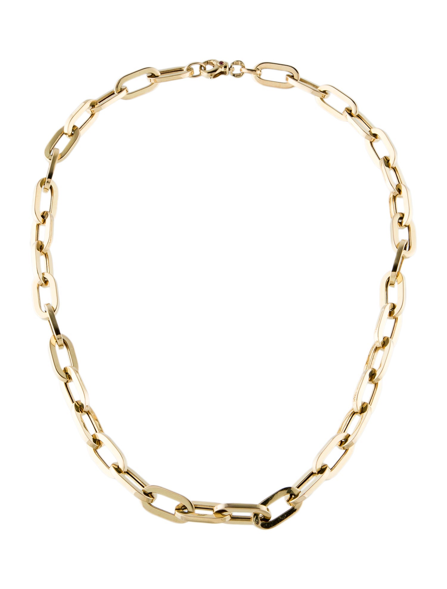 Roberto Coin 18K Paperclip Chain Link Necklace - 18K Yellow Gold Chain ...