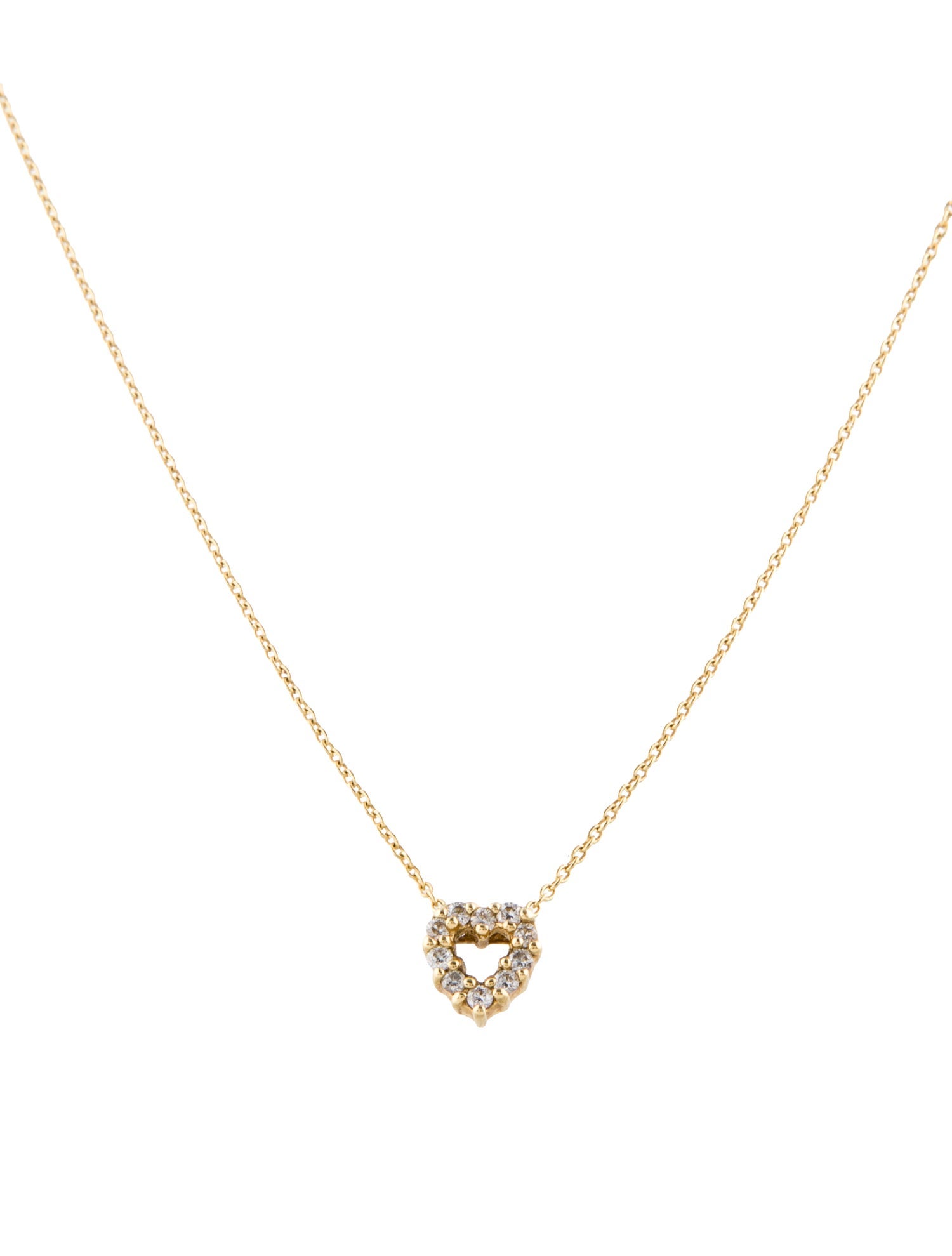 Roberto Coin 18K Diamond "Tiny Treasures" Heart Pendant Necklace - 18K ...