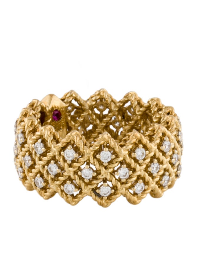 Roberto Coin 18K Diamond Roman Barocco Ring - Band, Rings - ROE35050 ...