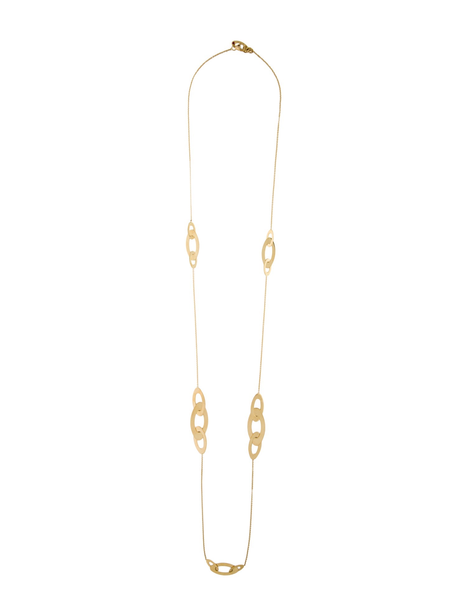 Roberto Coin 18K Oval Link Station Chain Necklace - Chain, Necklaces ...