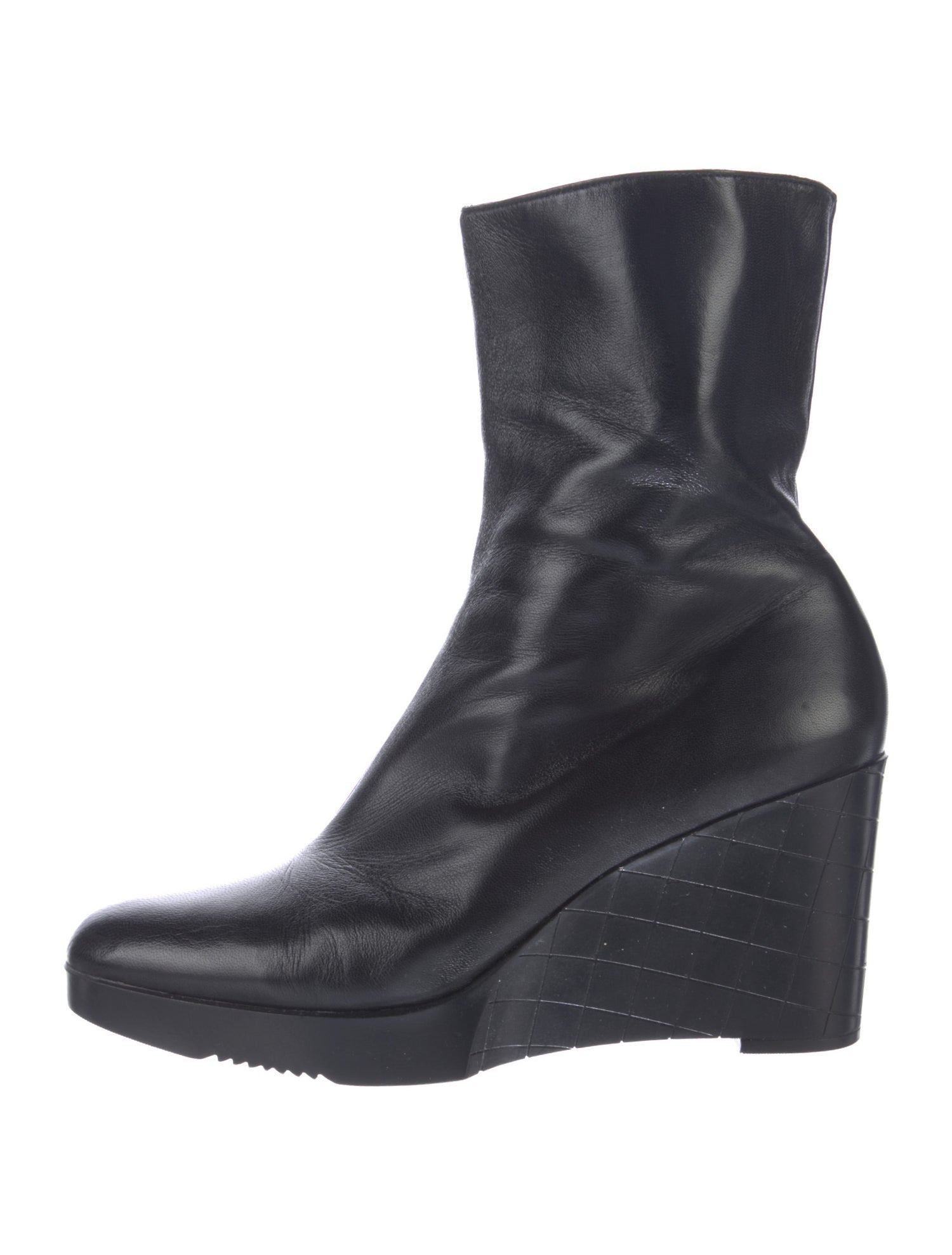 Robert Clergerie Leather Sock Boots - Black Boots, Shoes - ROG56250 ...