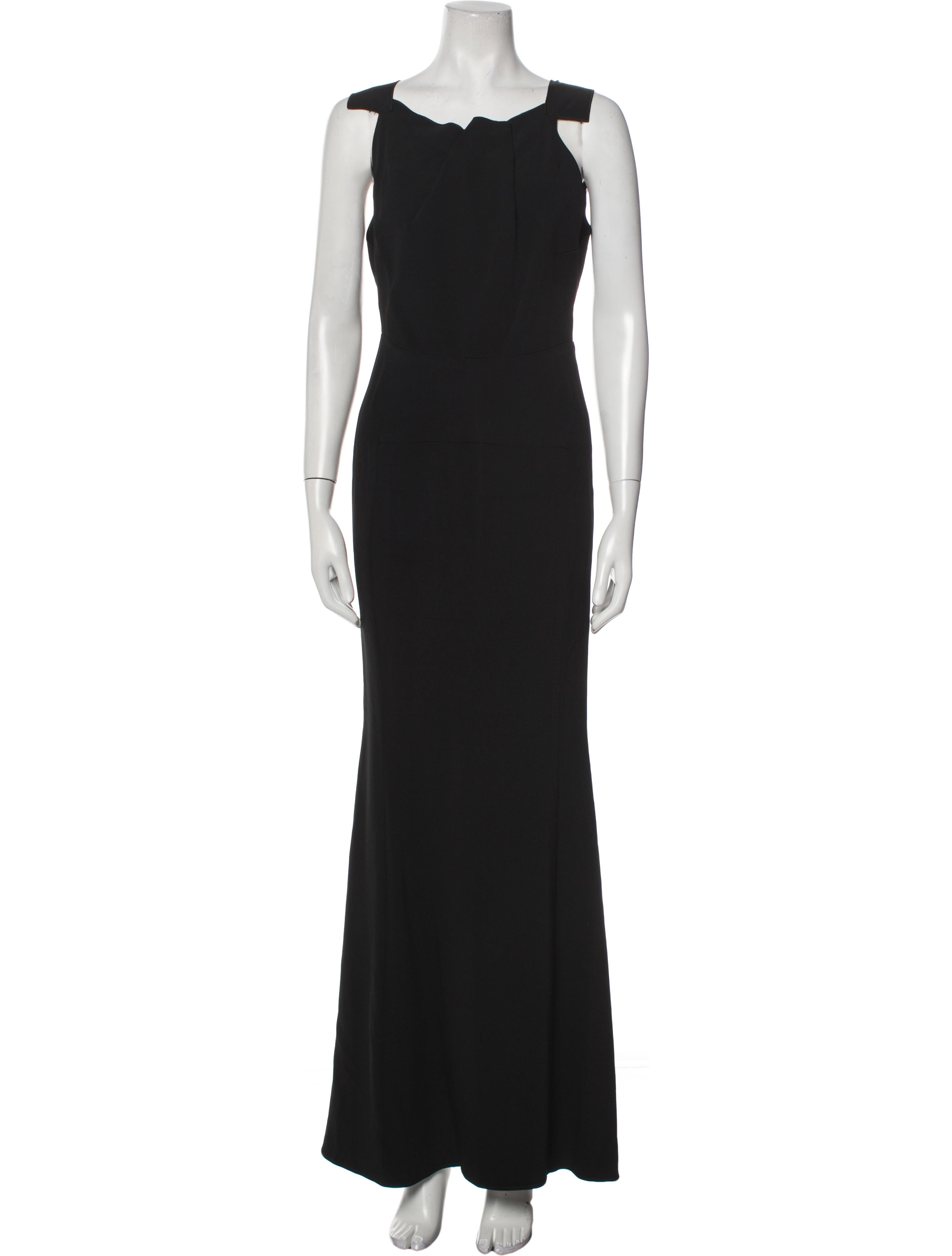 Roland Mouret Scoop Neck Long Dress - Black Dresses, Clothing ...