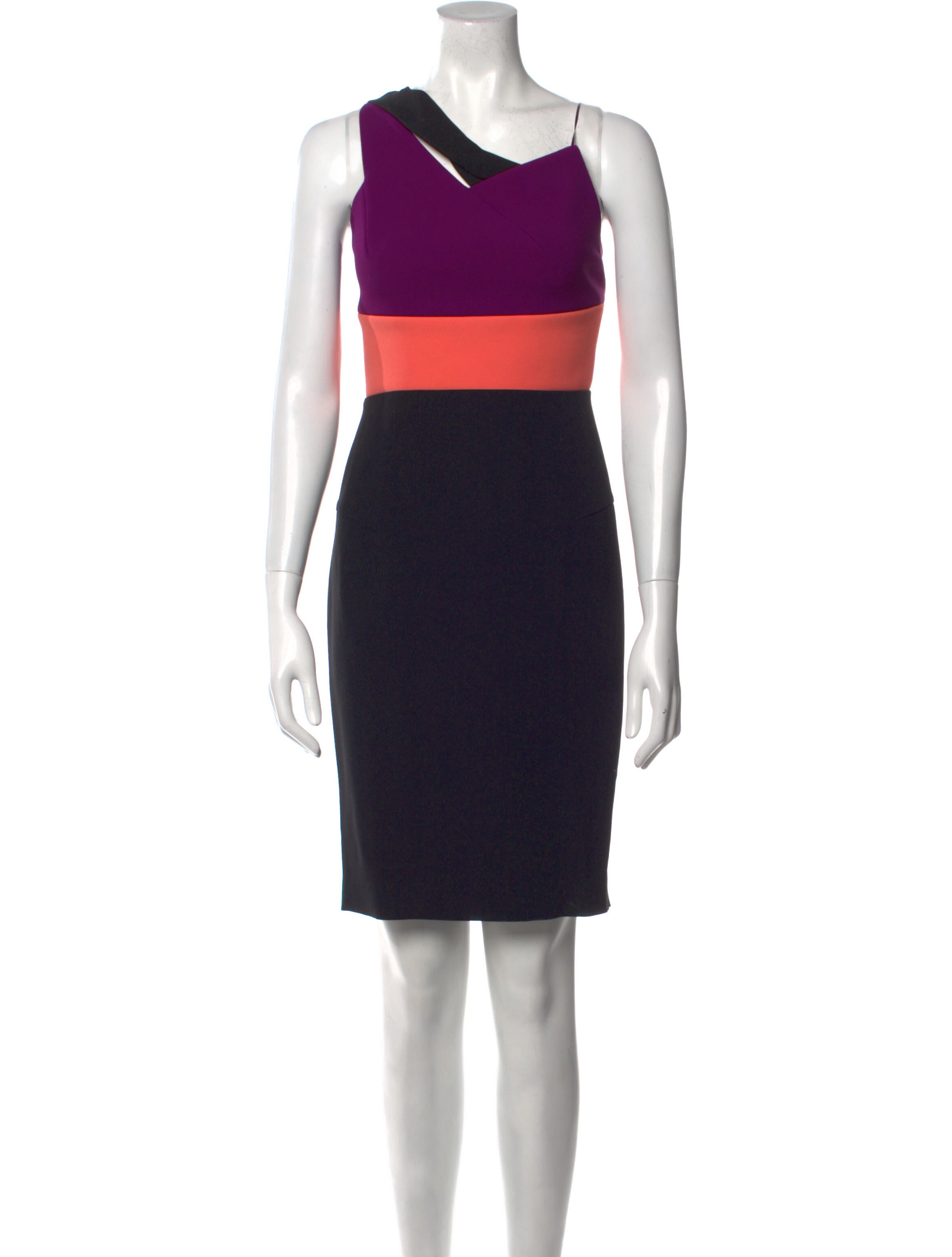 Roland Mouret Colorblock Pattern Knee-Length Dress - Black Dresses ...