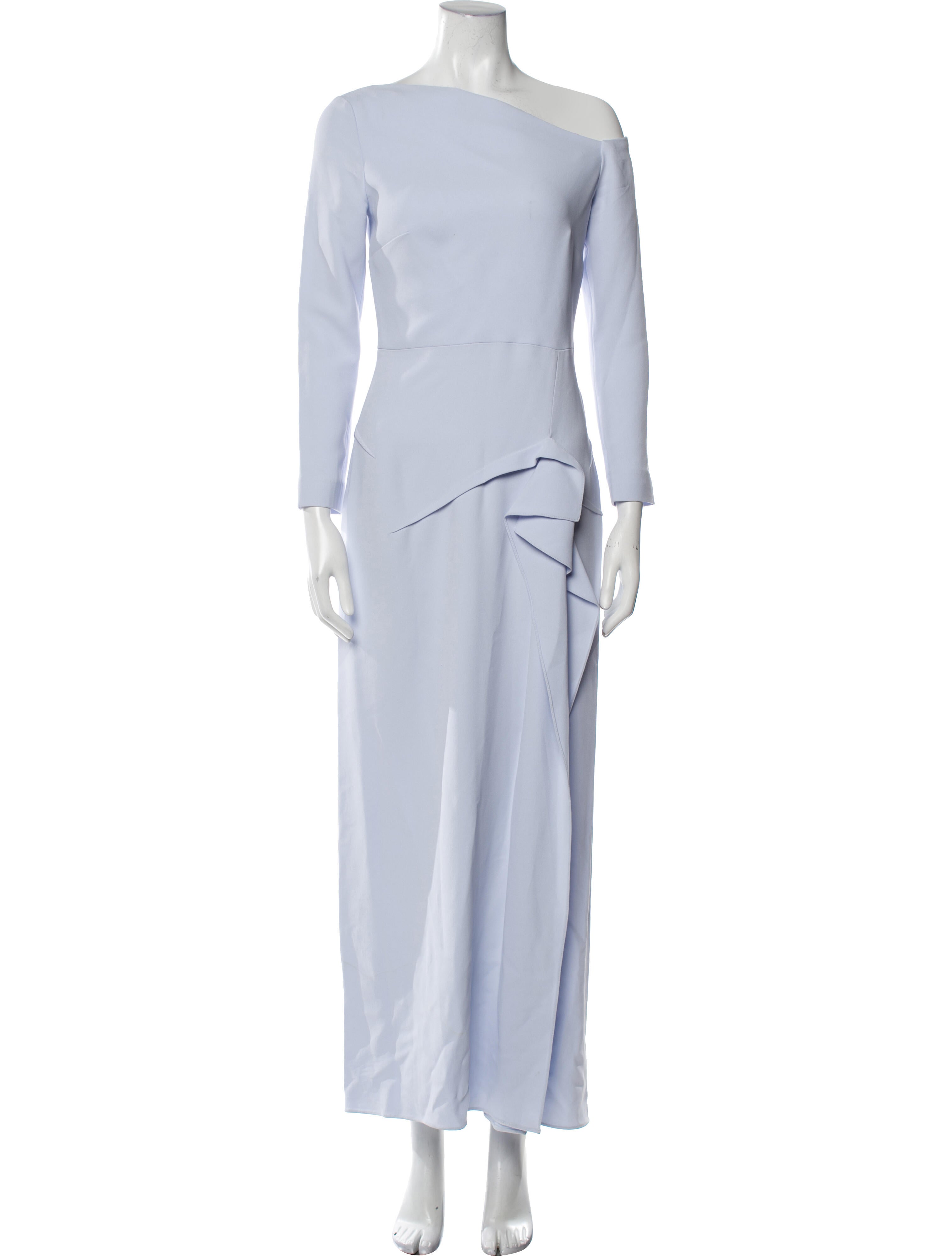 Roland Mouret Asymmetrical Long Dress - Blue Dresses, Clothing ...