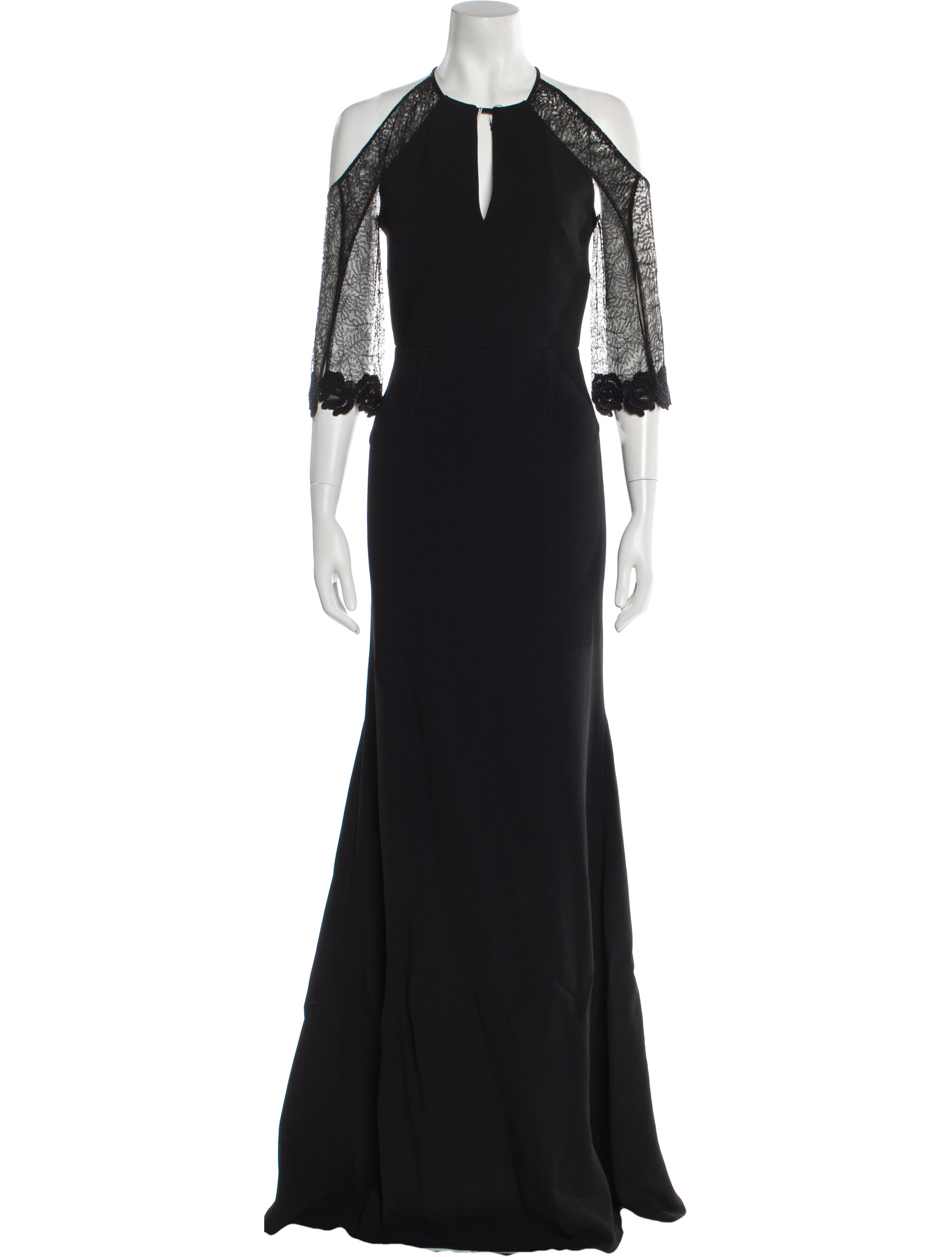 Roland Mouret Halterneck Long Dress - Black Dresses, Clothing ...