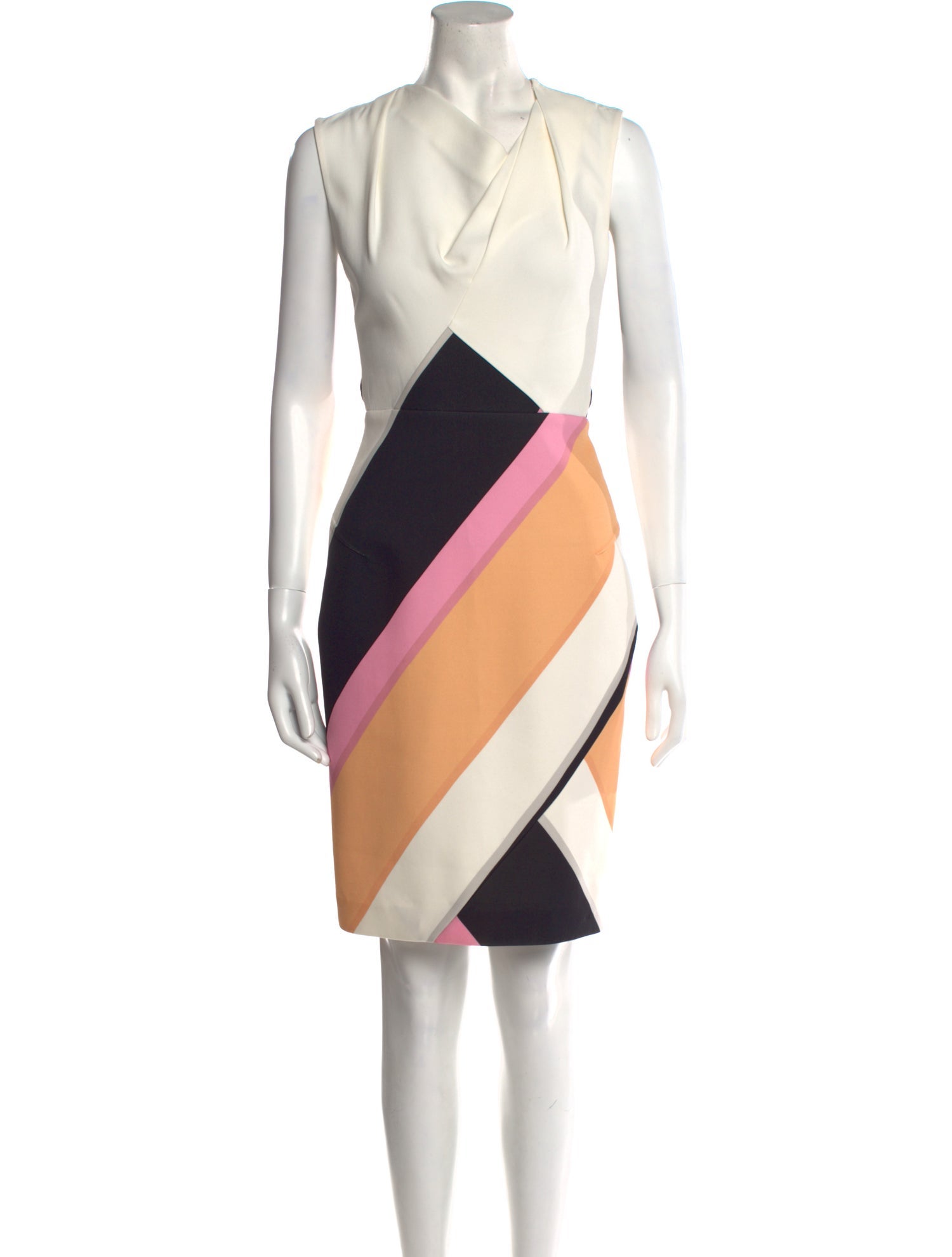 Roland Mouret Silk Knee-Length Dress - White Dresses, Clothing ...