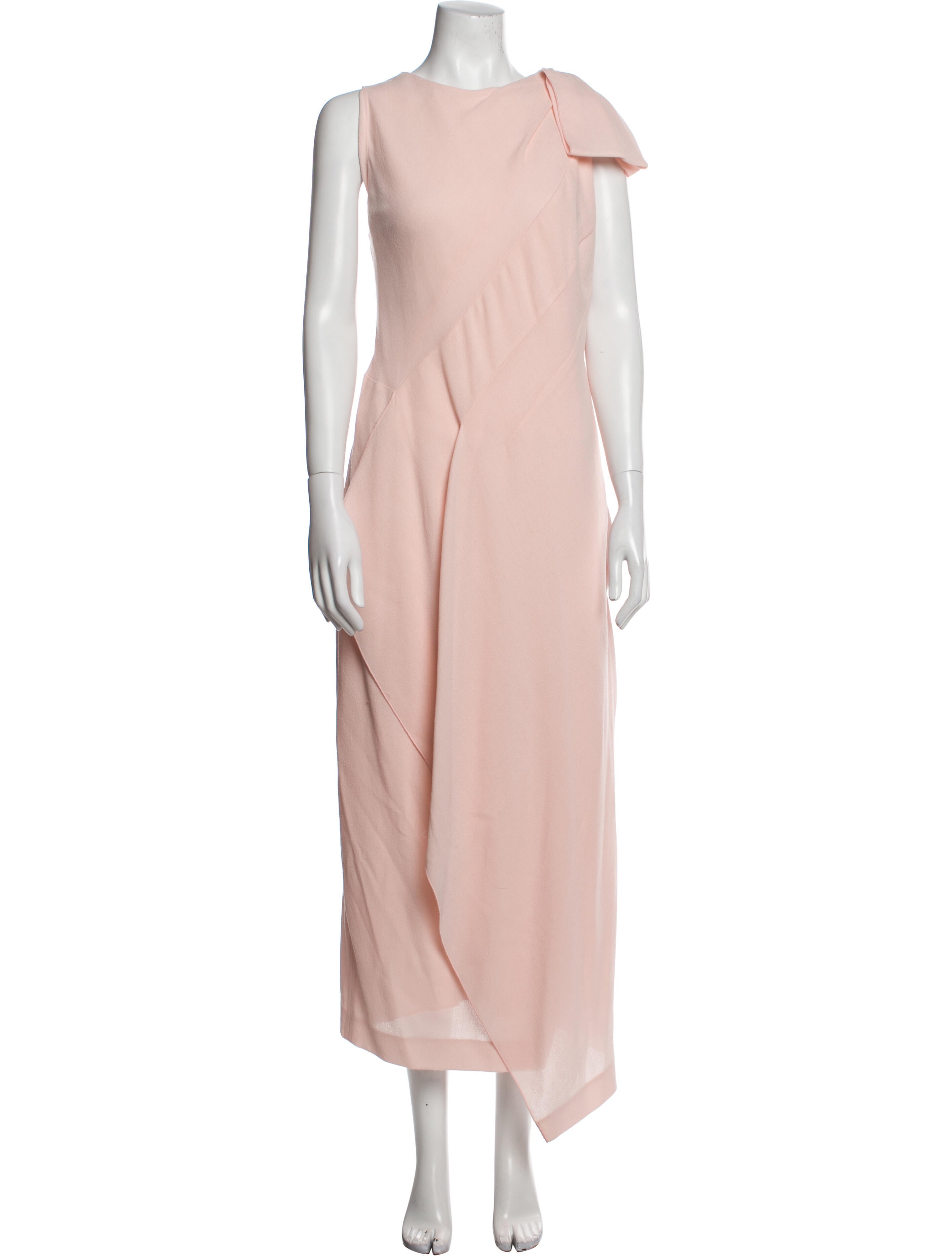 Roland Mouret Bateau Neckline Long Dress - Pink Dresses, Clothing ...