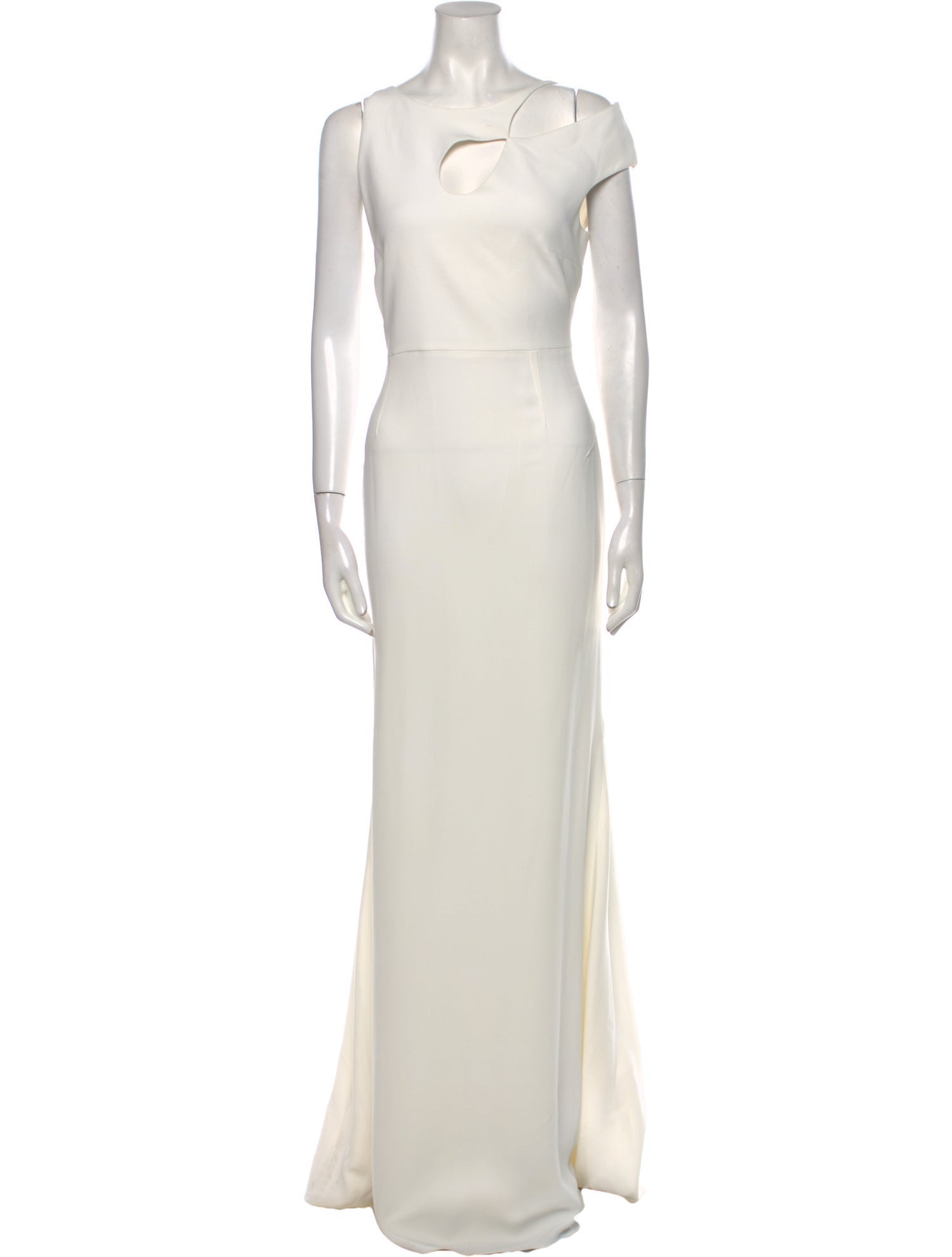 Roland Mouret Crew Neck Long Dress - Neutrals Dresses, Clothing ...