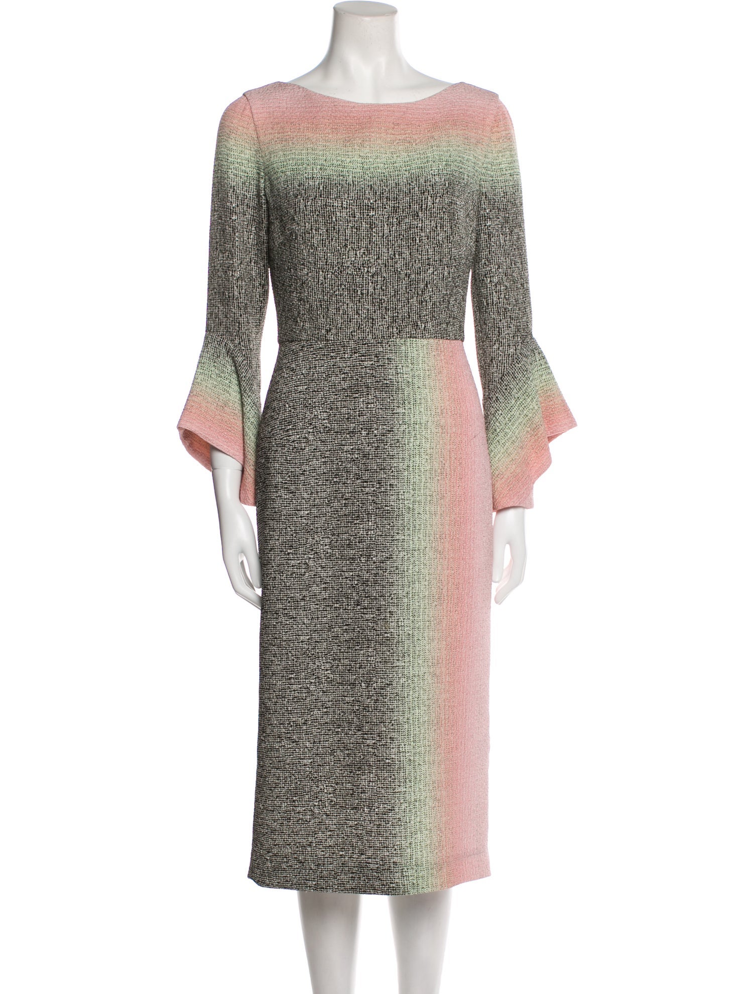 Roland Mouret Printed Midi Length Dress - Pink Dresses, Clothing ...