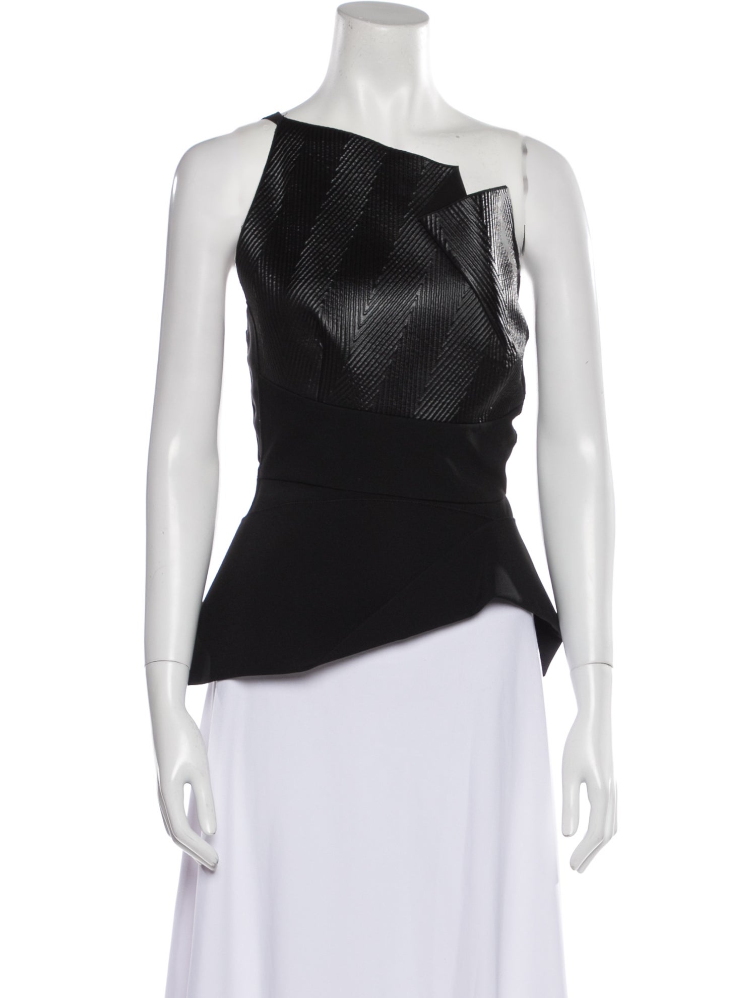 Roland Mouret One-Shoulder Sleeveless Top - Black Tops, Clothing ...