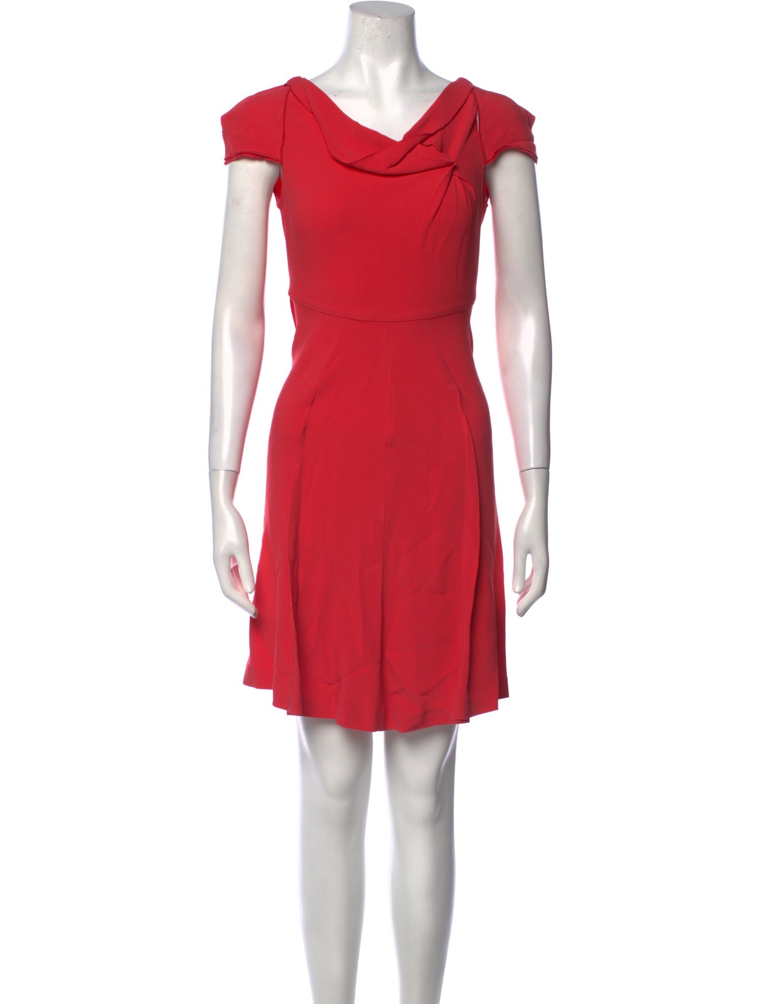 Roland Mouret Cowl Neck Mini Dress - Pink Dresses, Clothing - ROL44300 ...