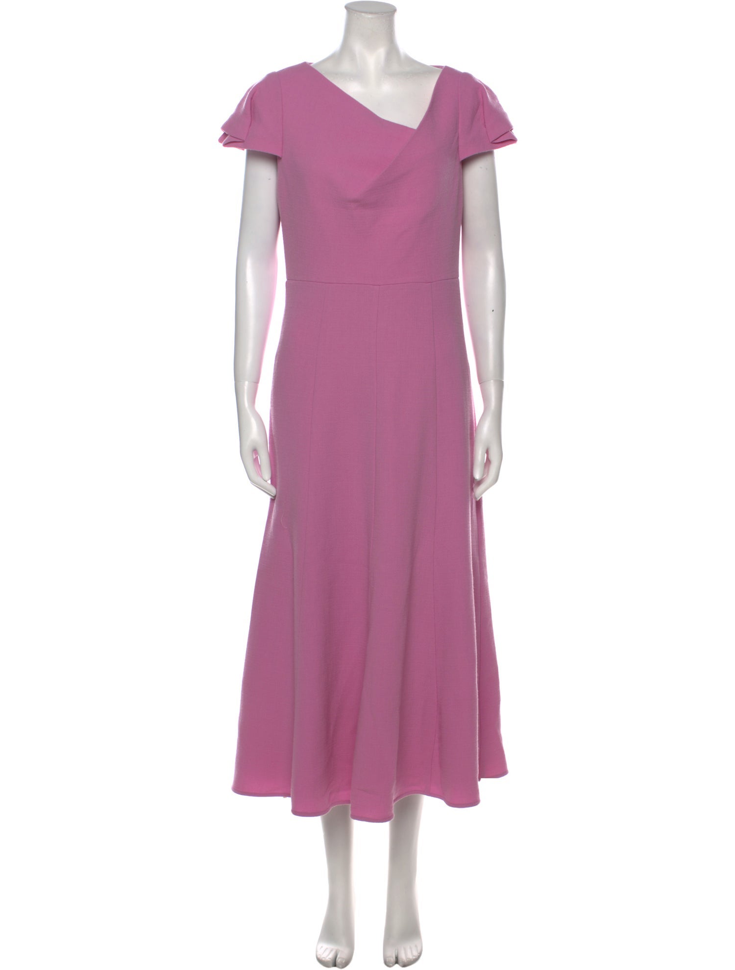 Roland Mouret Wool Long Dress - Pink Dresses, Clothing - ROL44302 | The ...