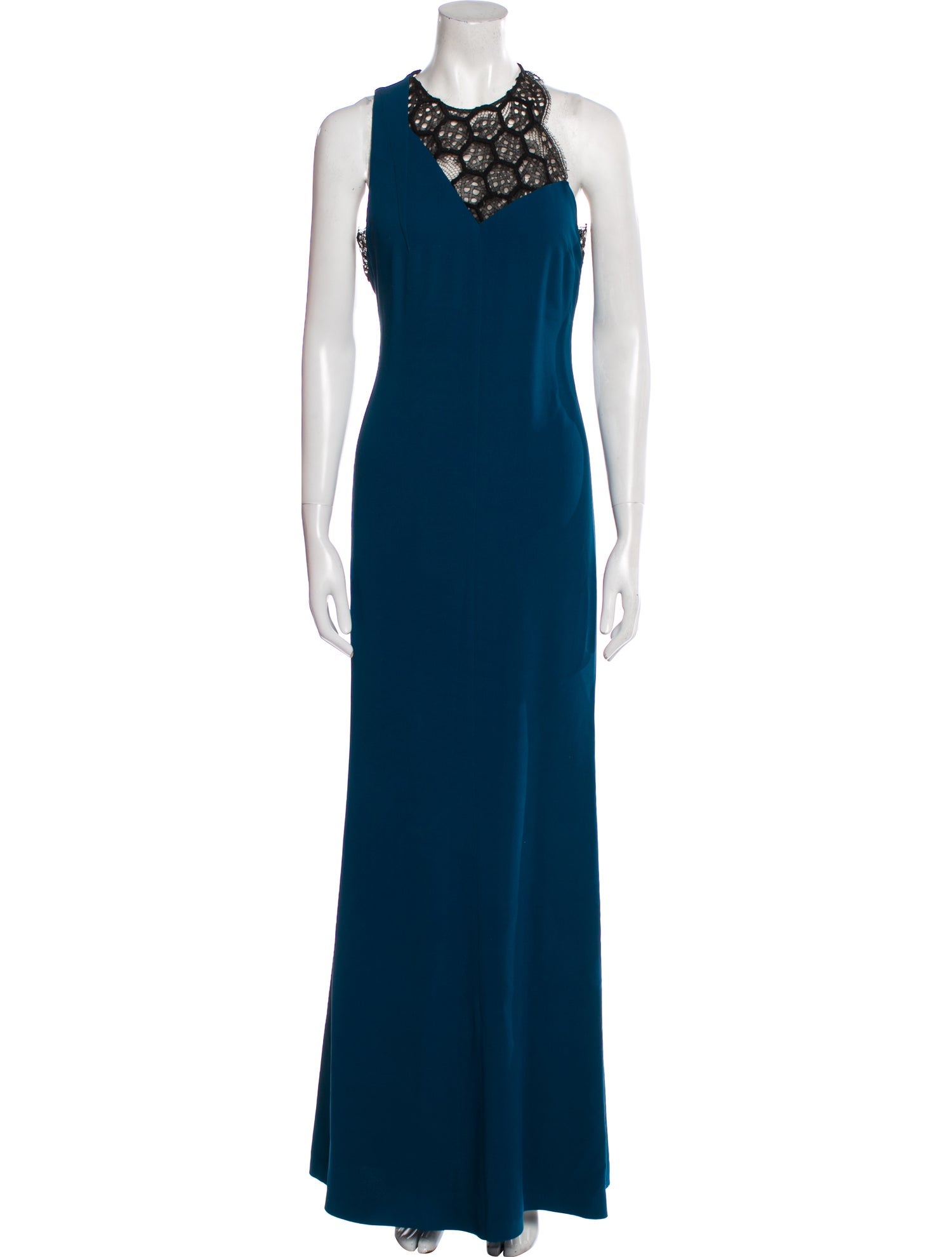 Roland Mouret Crew Neck Long Dress - Blue Dresses, Clothing - ROL44674 ...