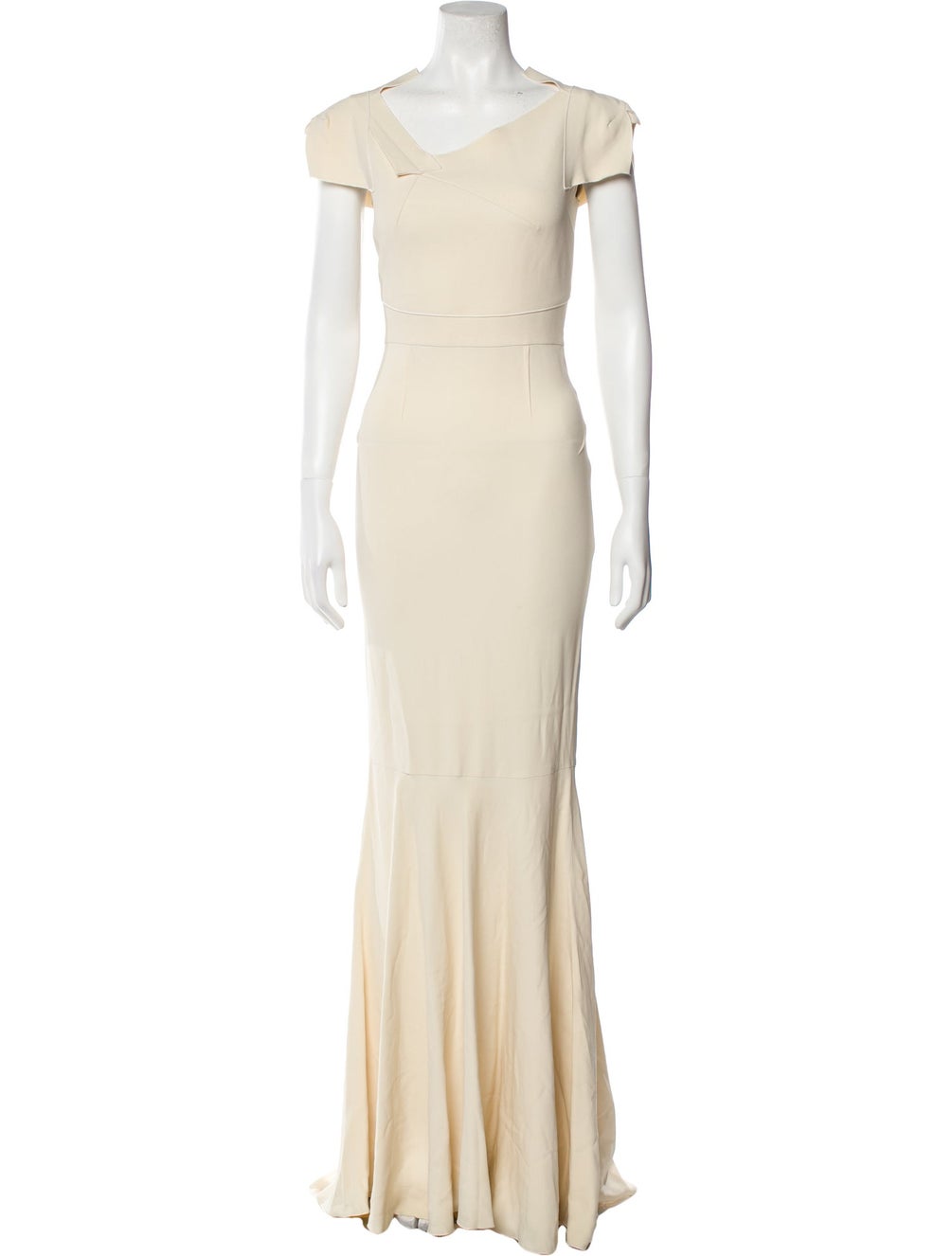Roland Mouret Asymmetrical Long Dress - Neutrals Dresses, Clothing ...